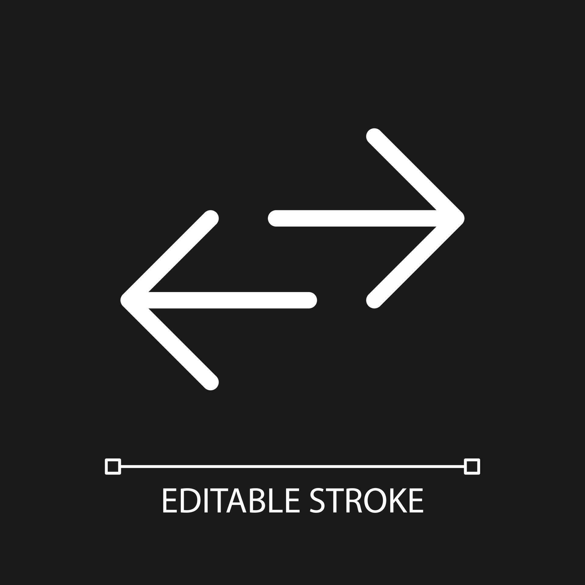 Swap languages pixel perfect white linear ui icon for dark theme ...