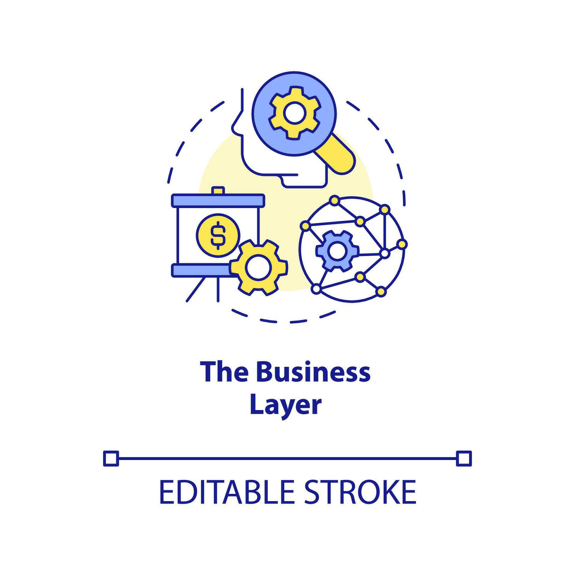 Business Layer Concept Icon Iot Technology Systems Integration Transformation Abstract Idea