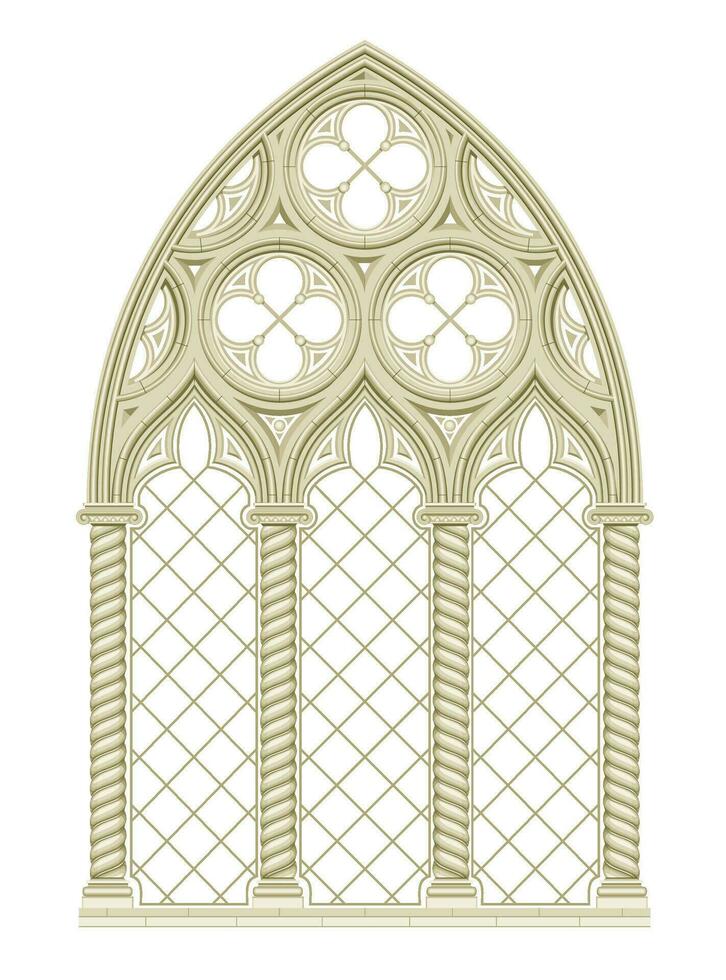 Medieval Gothic Stained Glass Cathedral Window Set 26295731 Vector Art At Vecteezy