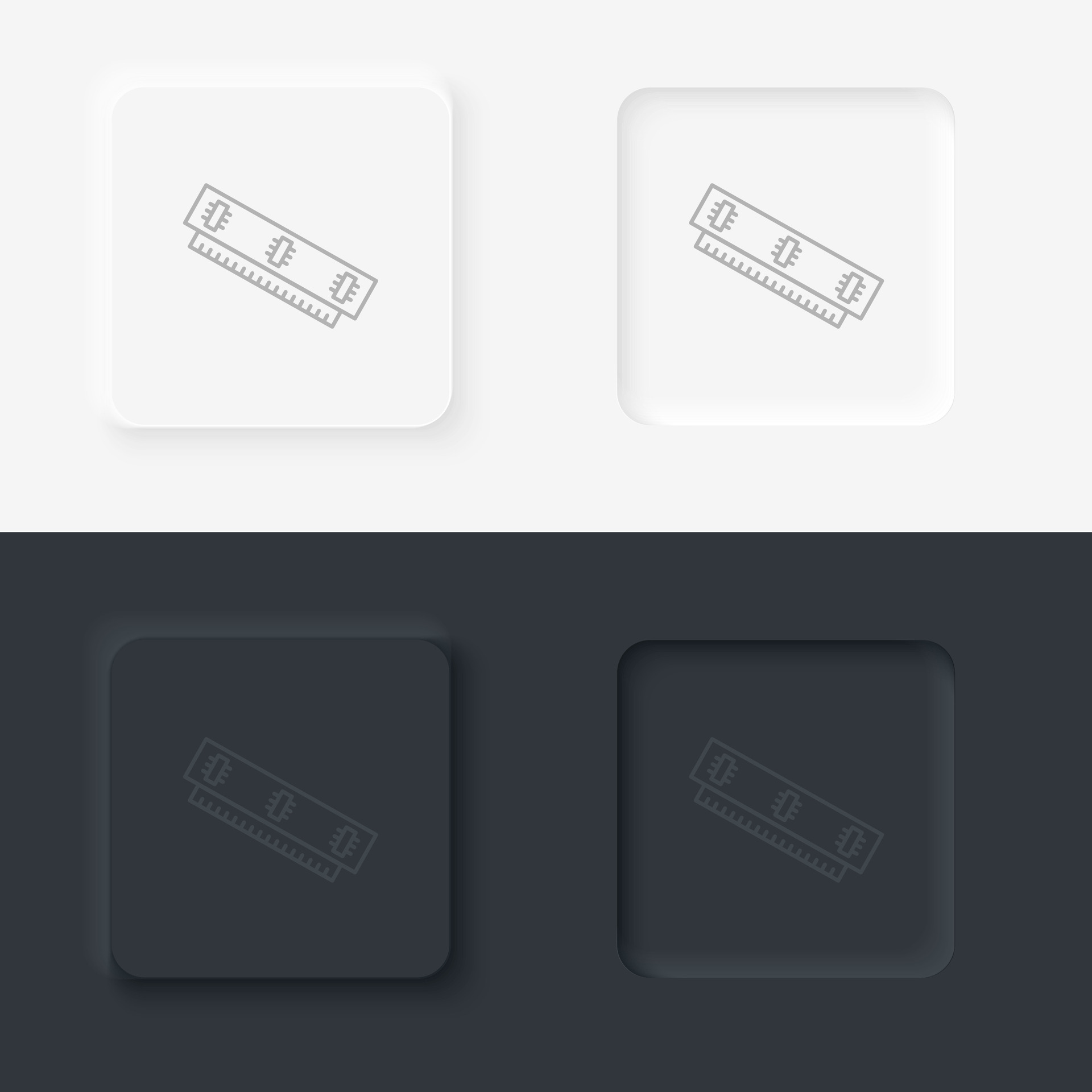 Ram, neumorphic style button 26297168 Vector Art at Vecteezy