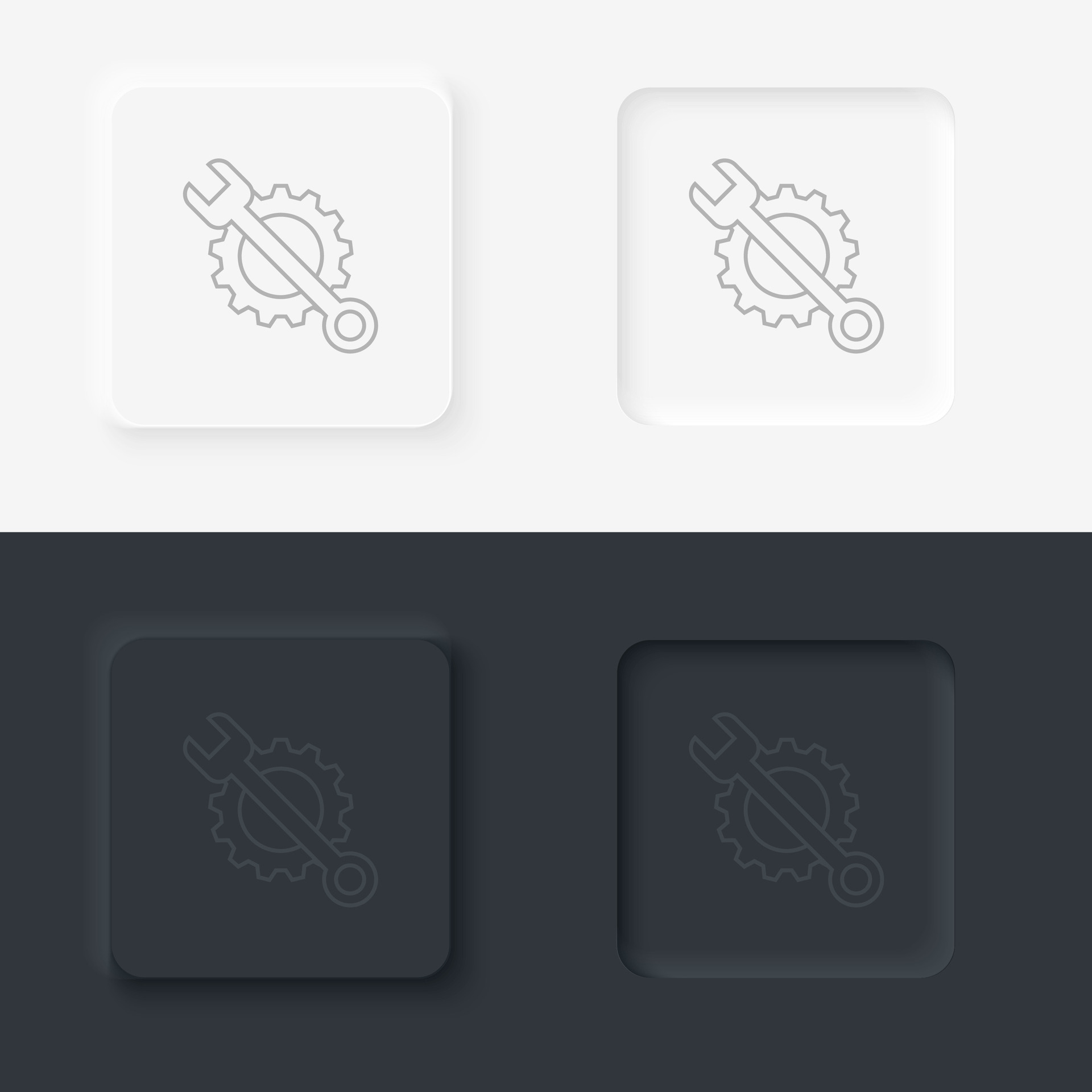 Building Setting Neumorphic Style Button 26297244 Vector Art At Vecteezy