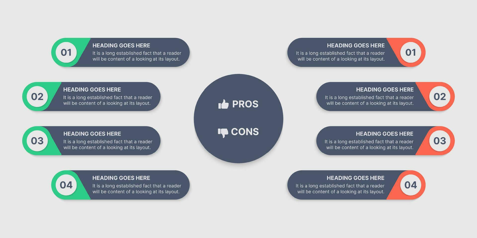Pros and Cons, Do and Dont, VS Versus Comparison Infographic Template Design 26298119 Vector Art ...