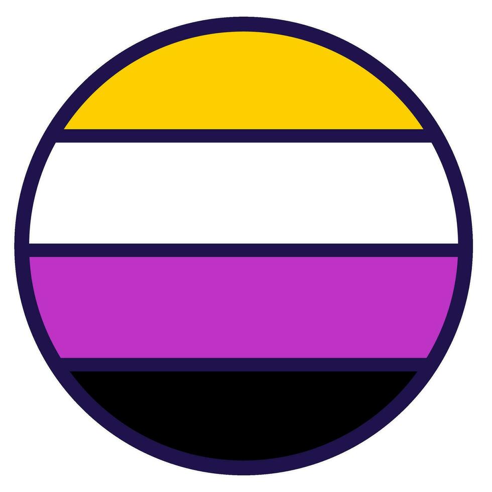 Nonbinary LGBT Pride Flag Festive Circle Badge 26298252 Vector Art at Vecteezy
