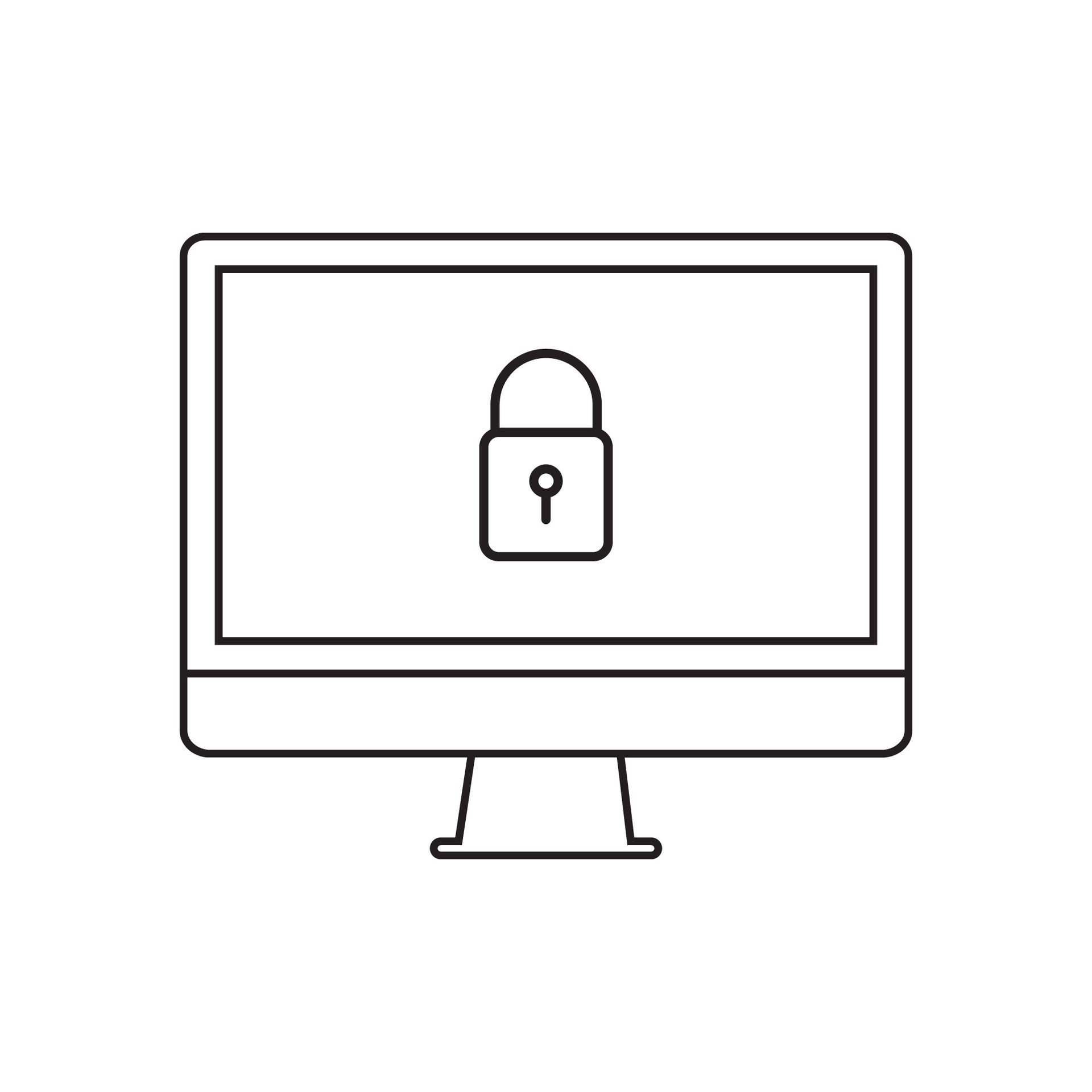 Security Computer Lock Icon Logo Design Elementweb 26301760 Vector Art