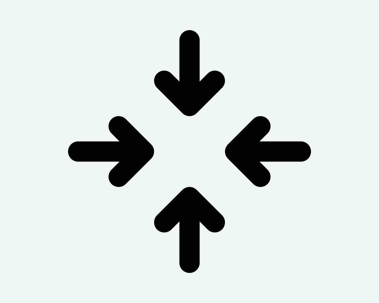 Arrows Pointing Inward Logo