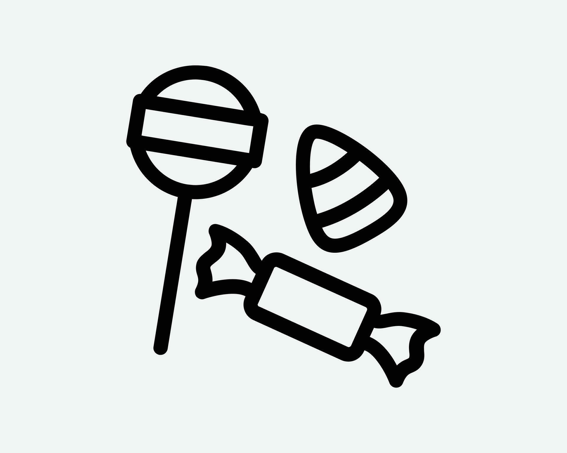 Candy Icon Candies Sweet Sweets Sugar Dessert Lollipop Lolly Snack Party Treat Jelly Sign Symbol ...