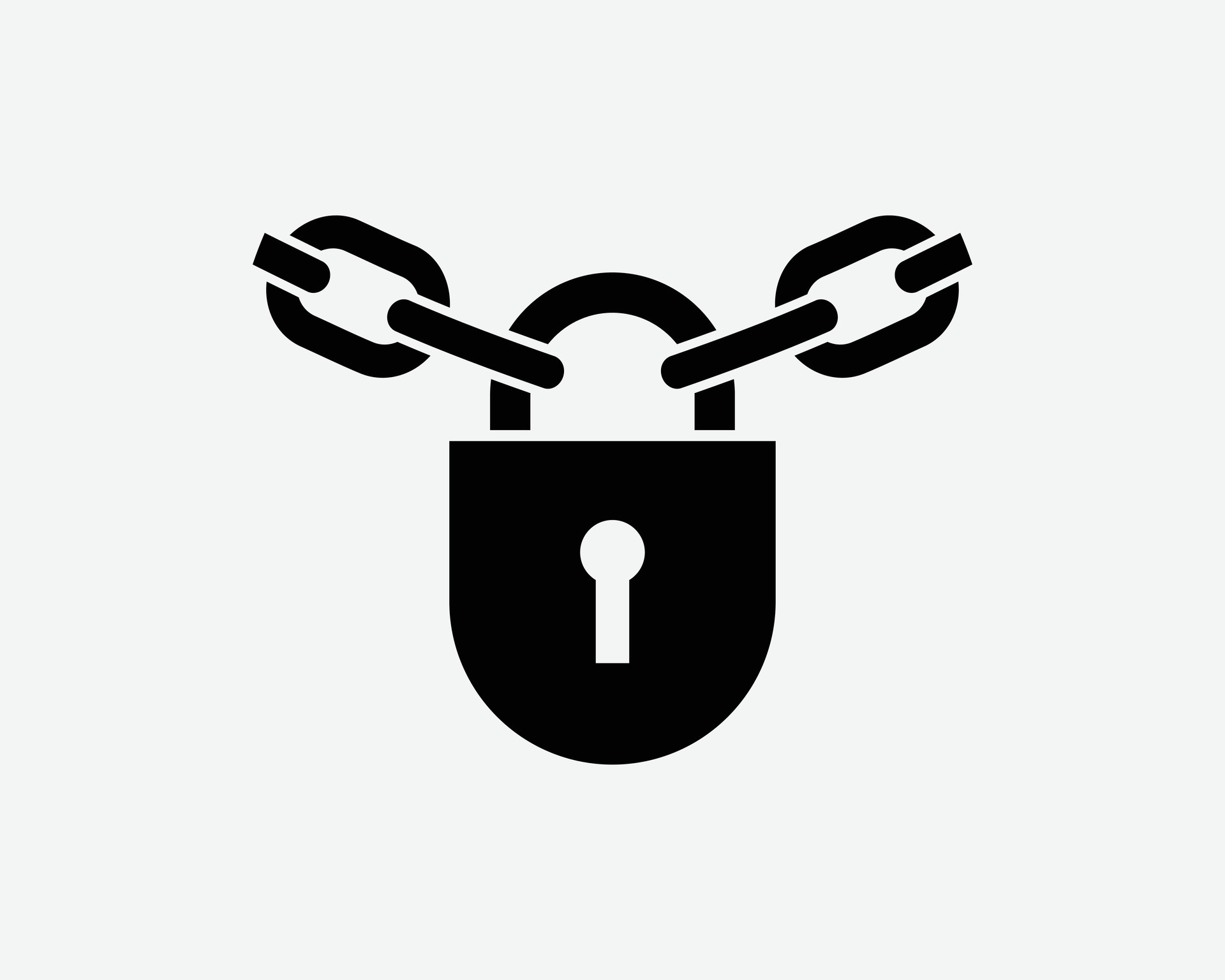 Chain Lock Icon Pad Lock Steel Metal Keyhole Padlock Black White Silhouette Symbol Icon Sign ...