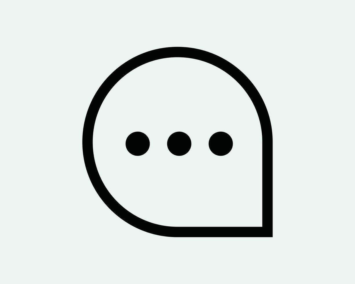 Chat Line Icon Black White Message Speech Conversation Communicate