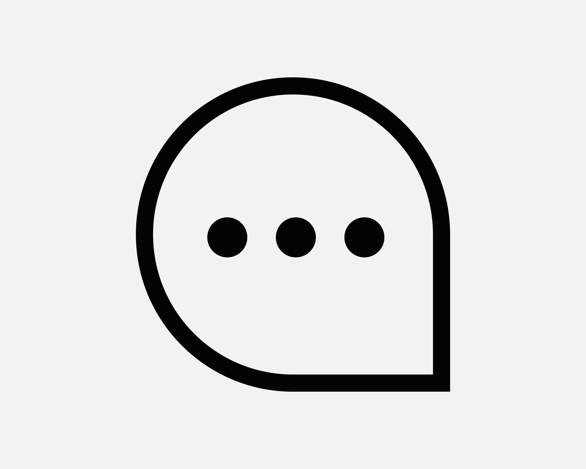 Chat Line Icon Black White Message Speech Conversation Communicate Bubble Texting Help Sign