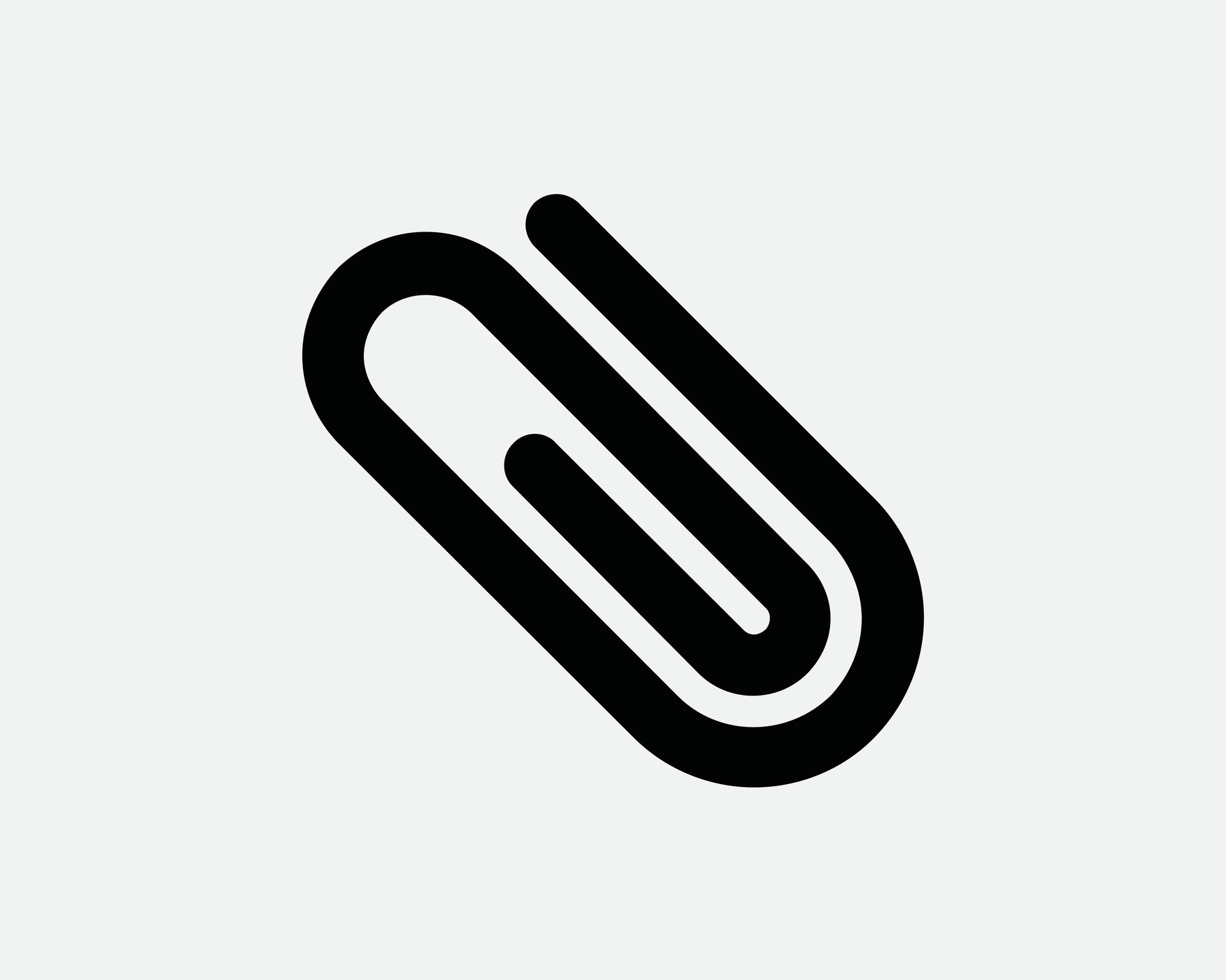 Paperclip Paper Clip Black Icon File Document Attach Email Attachment Symbol Office Stationery 4312