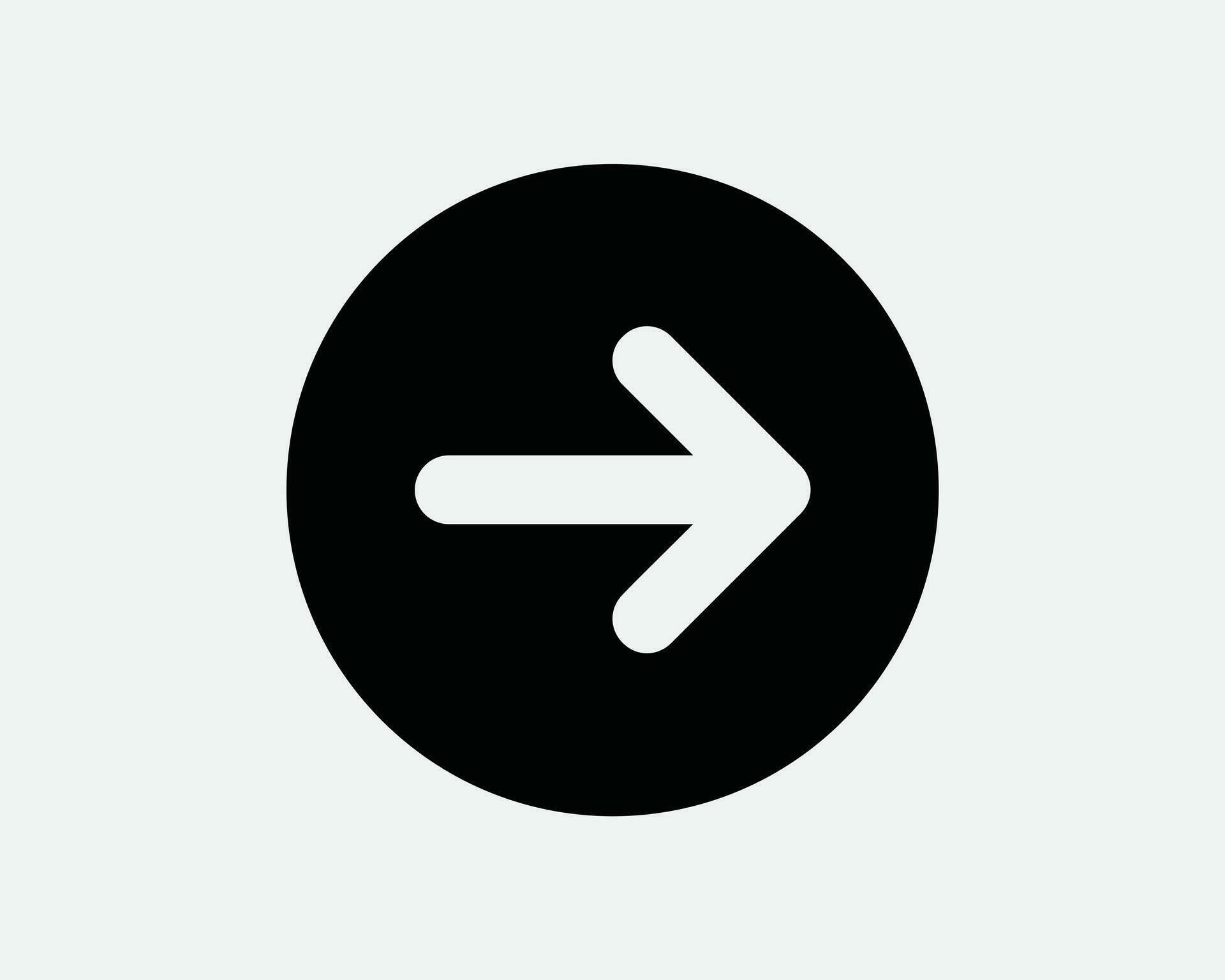 Right Arrow Circle Icon Next Skip Forward Point Pointer Navigation