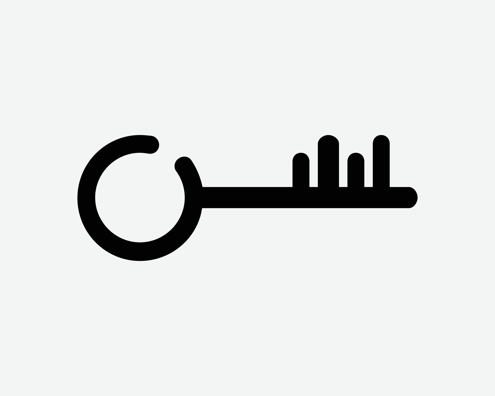 Key Line Icon Privacy Password Secure Security Safe Access Protection