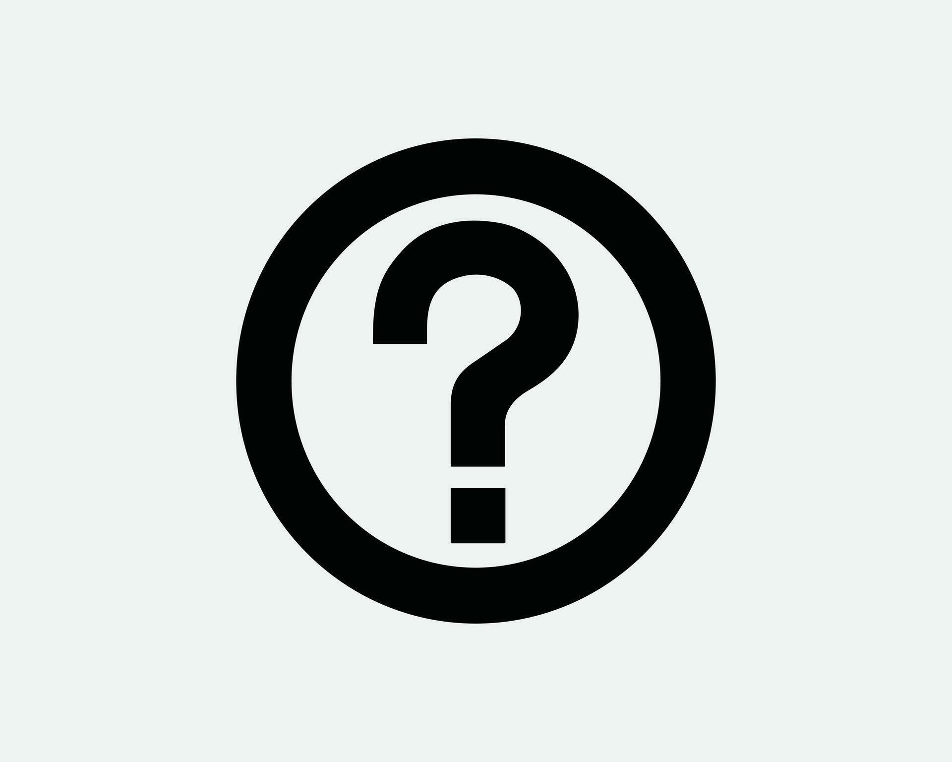 Question Mark Icon Round Circle Faq Help Problem Query Information