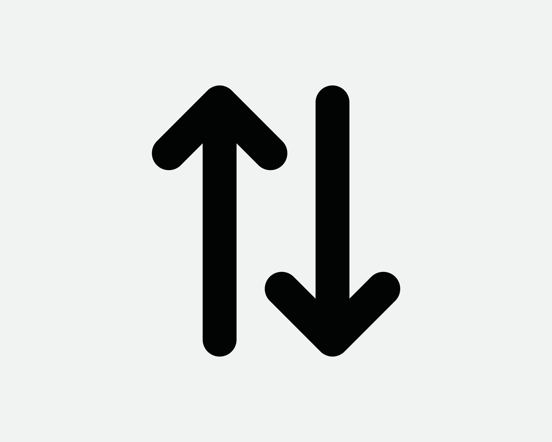 Up and Down Arrow Icon. Upload Download Network Server Connection Direction Navigation. Black ...