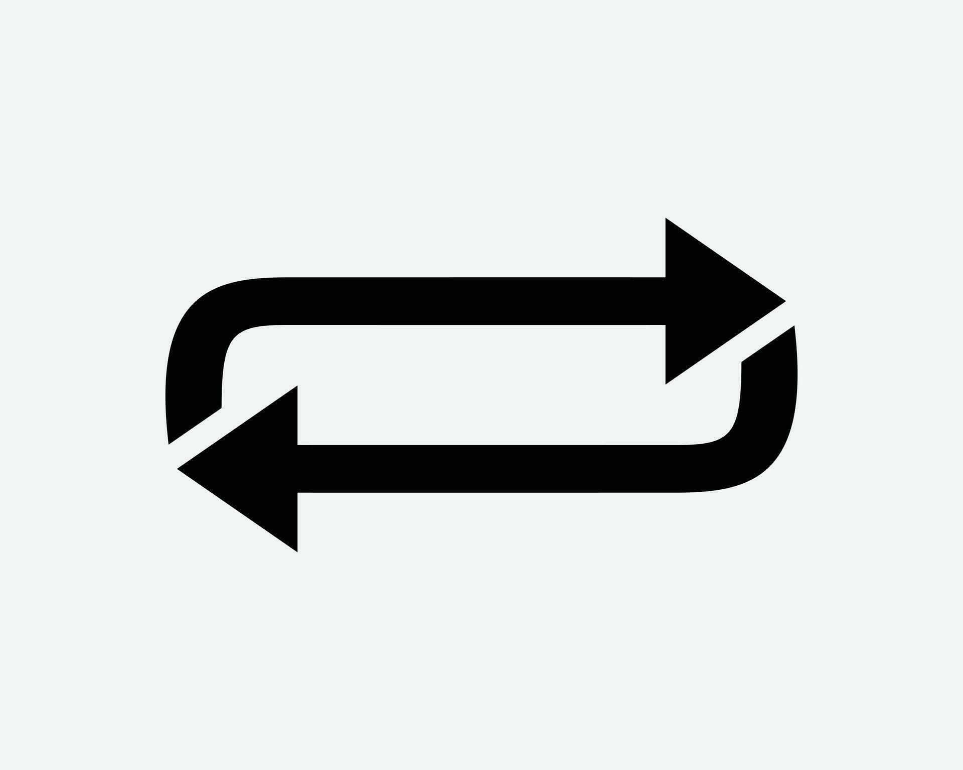 Repeat Symbol. Refresh Loop Circular Rotate Again Cycle Arrow Button ...