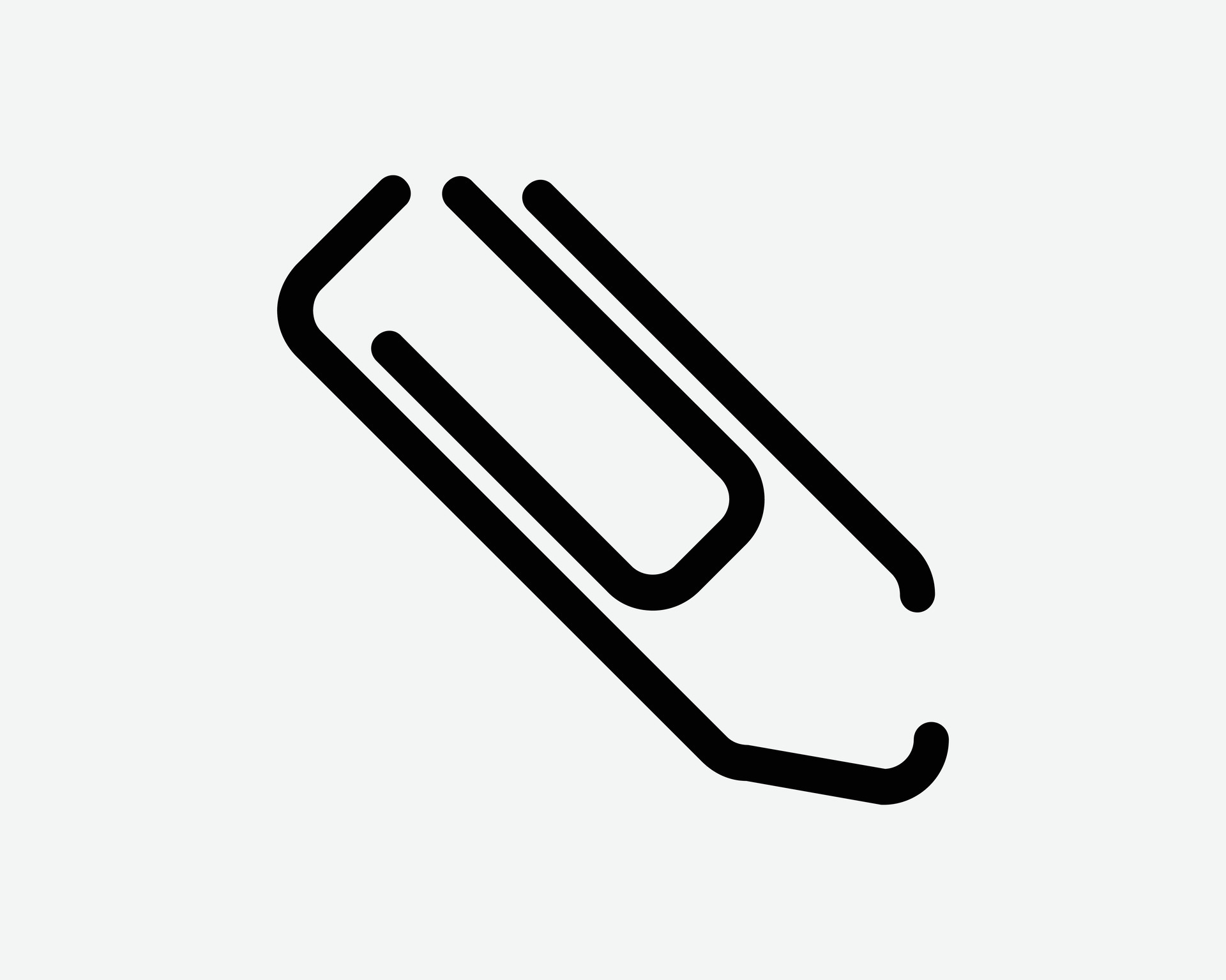 Paperclip Icon Paper Clip Attach Document File Fastener Email Mail Message Clamp Sign Symbol