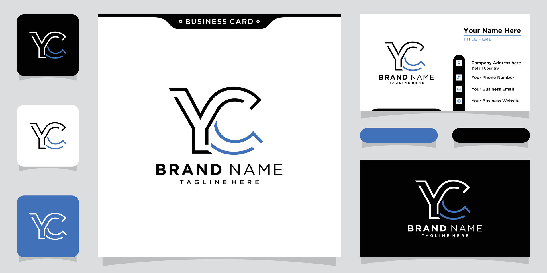 Initial Letter YC logo design template 26308461 Vector Art at Vecteezy