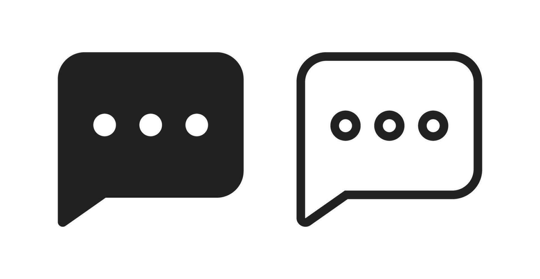 Message Text Chat Bubble Icons Vector Illustration 26309094 Vector Art ...