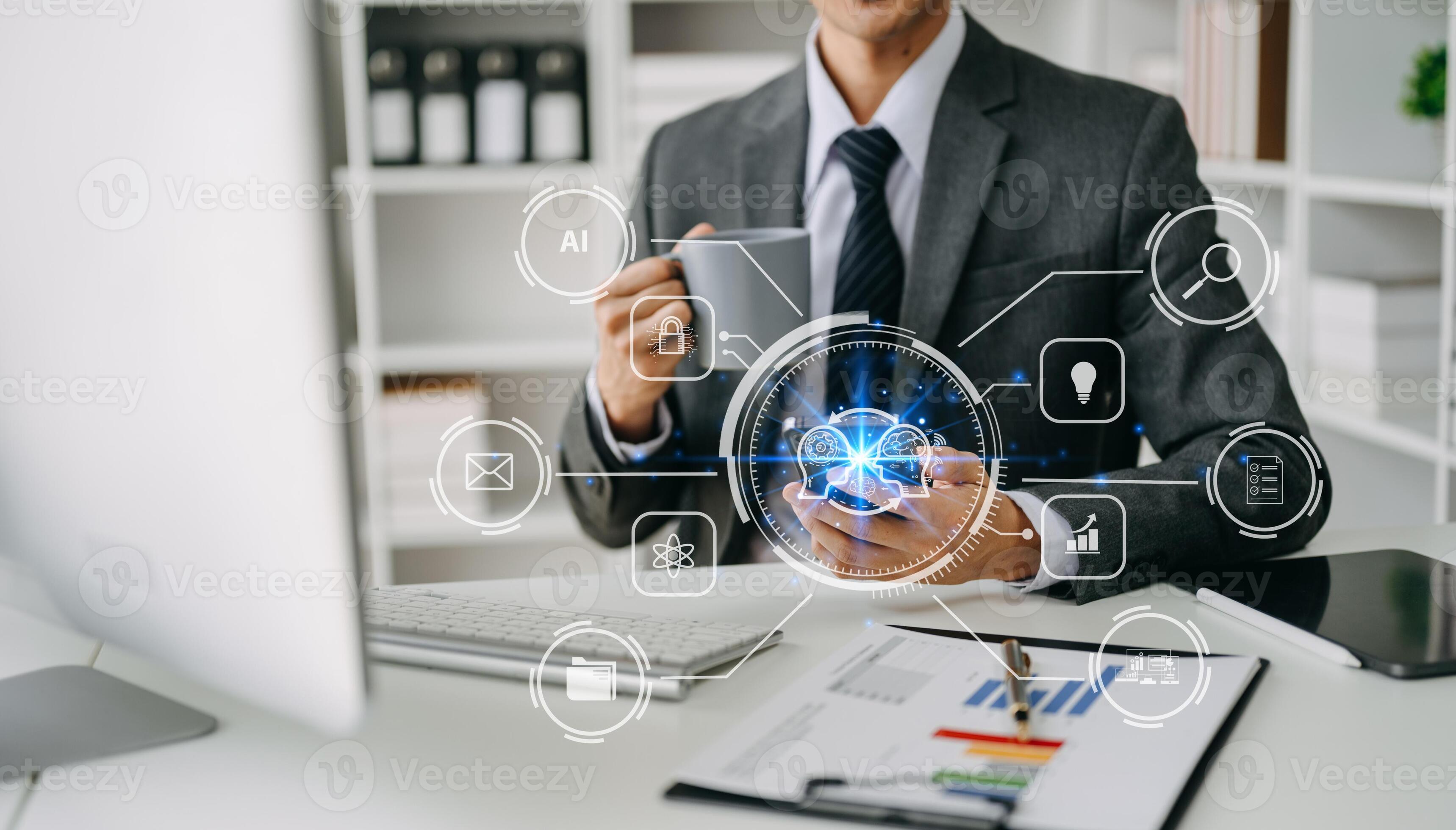 Woman And Man Using Chat Bot In Smartphone Intelligence Ai Chat With Ai Artificial Intelligence