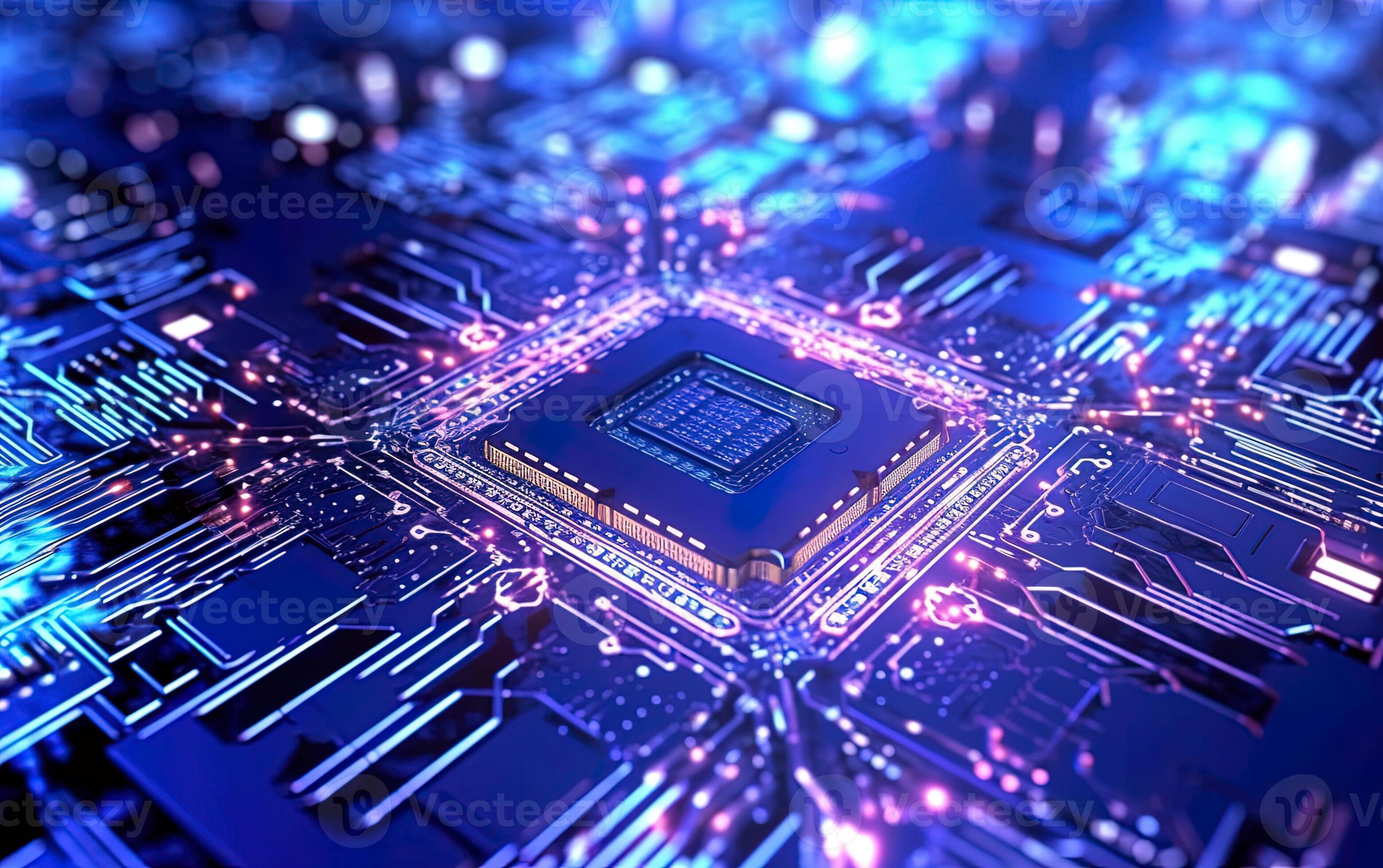 Central Computer Processors Cpu 3d Design Concept. . 26313658 Stock