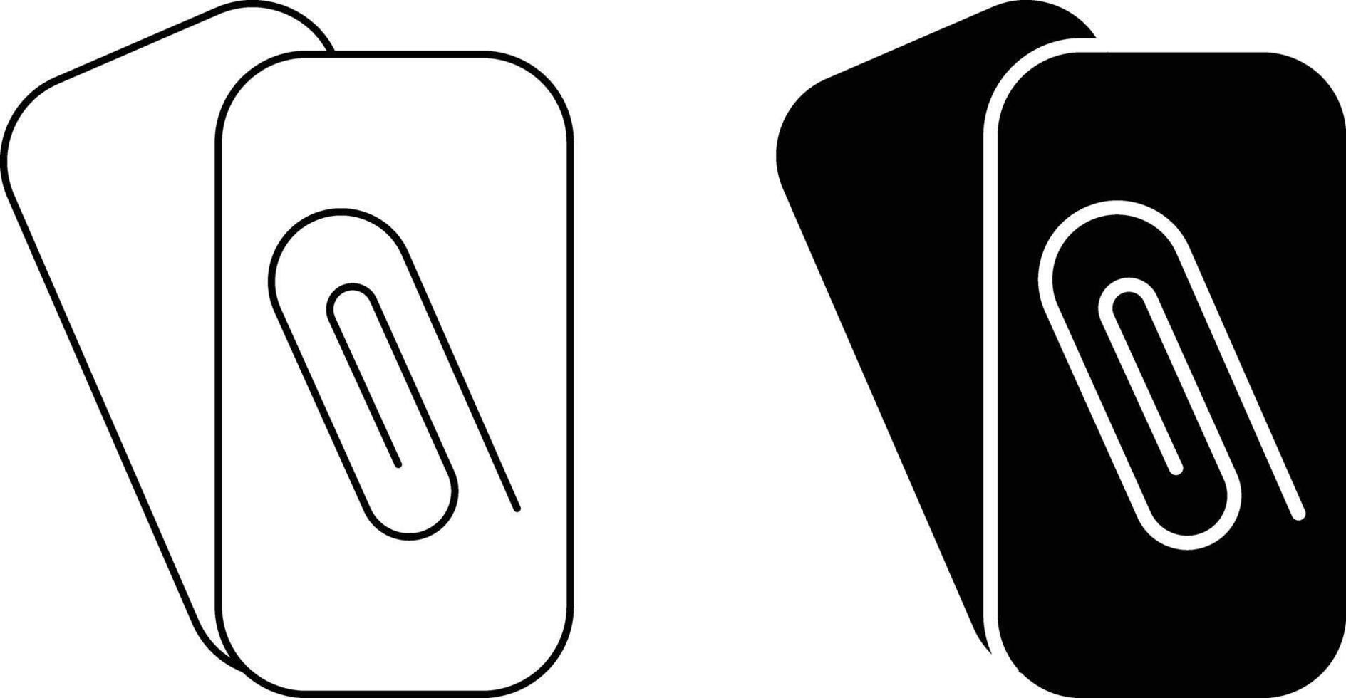 Attachment icon sheet, simple trendy flat style line and solid Isolated ...