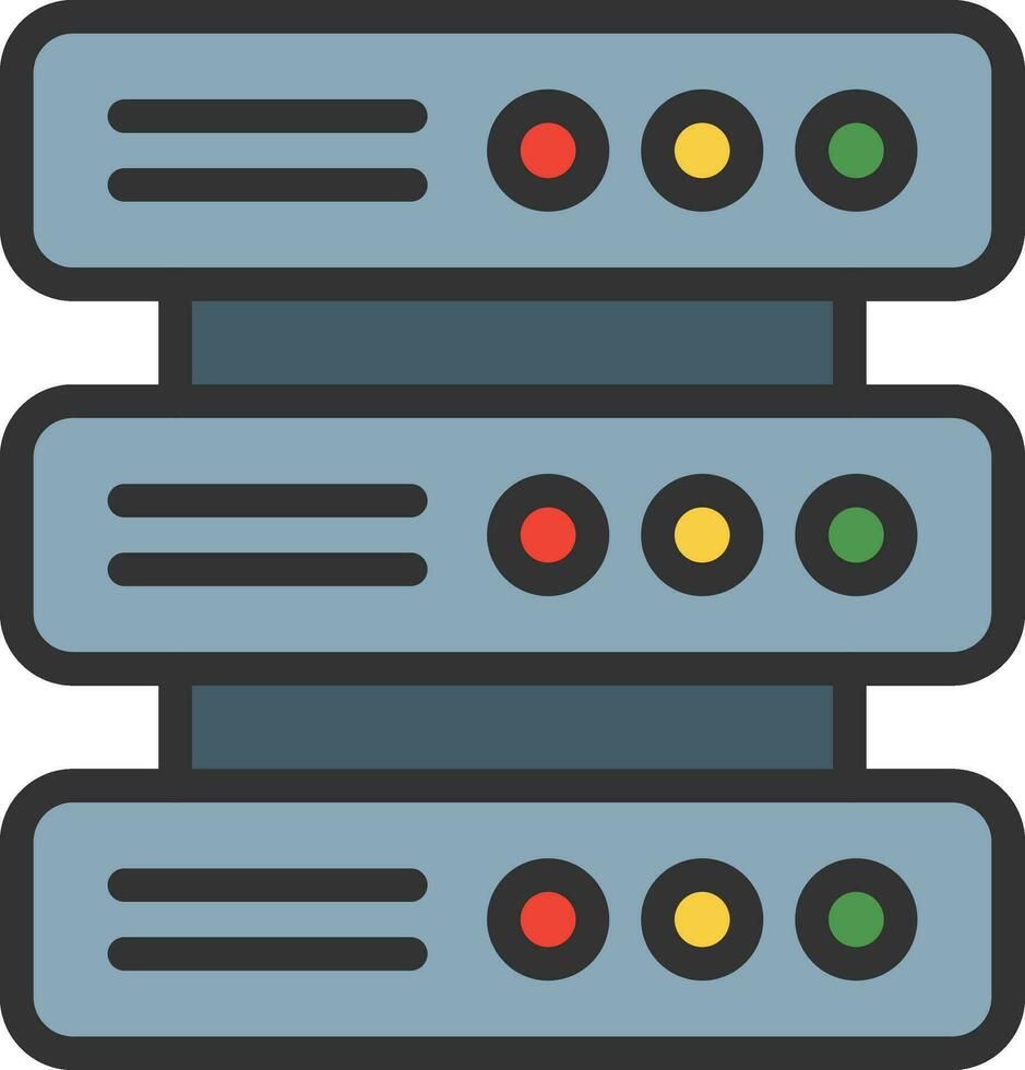 Server icon vector image. Suitable for mobile apps, web apps and print ...