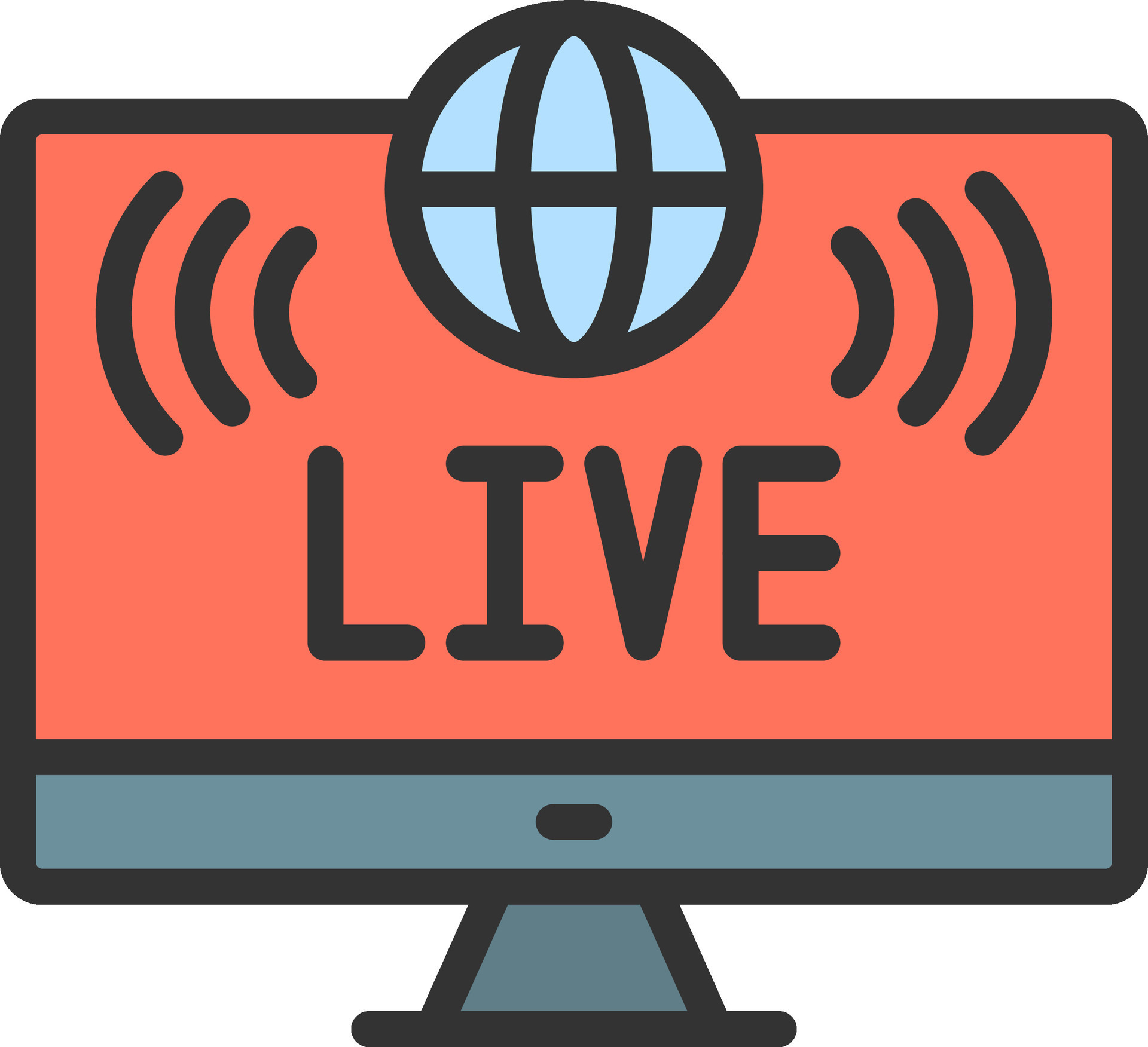 Live icon vector image. Suitable for mobile apps, web apps and print ...