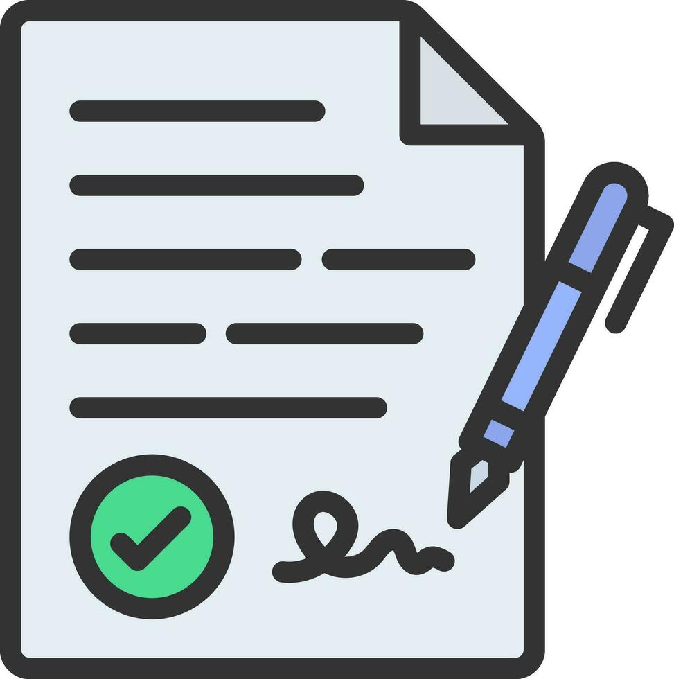 Contract icon vector image. Suitable for mobile apps, web apps and print media. 26318121 Vector ...