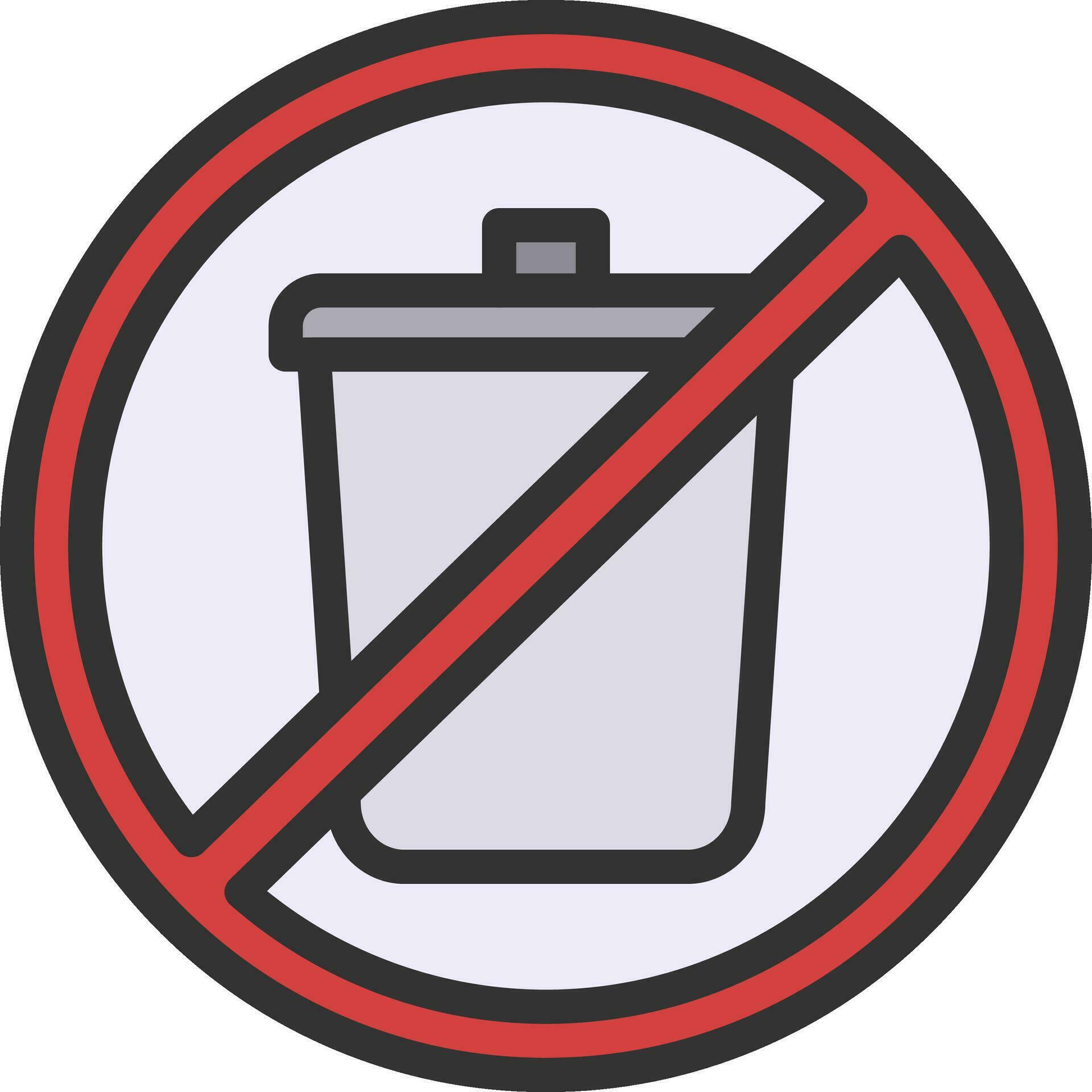 No Littering icon vector image. Suitable for mobile apps, web apps and ...