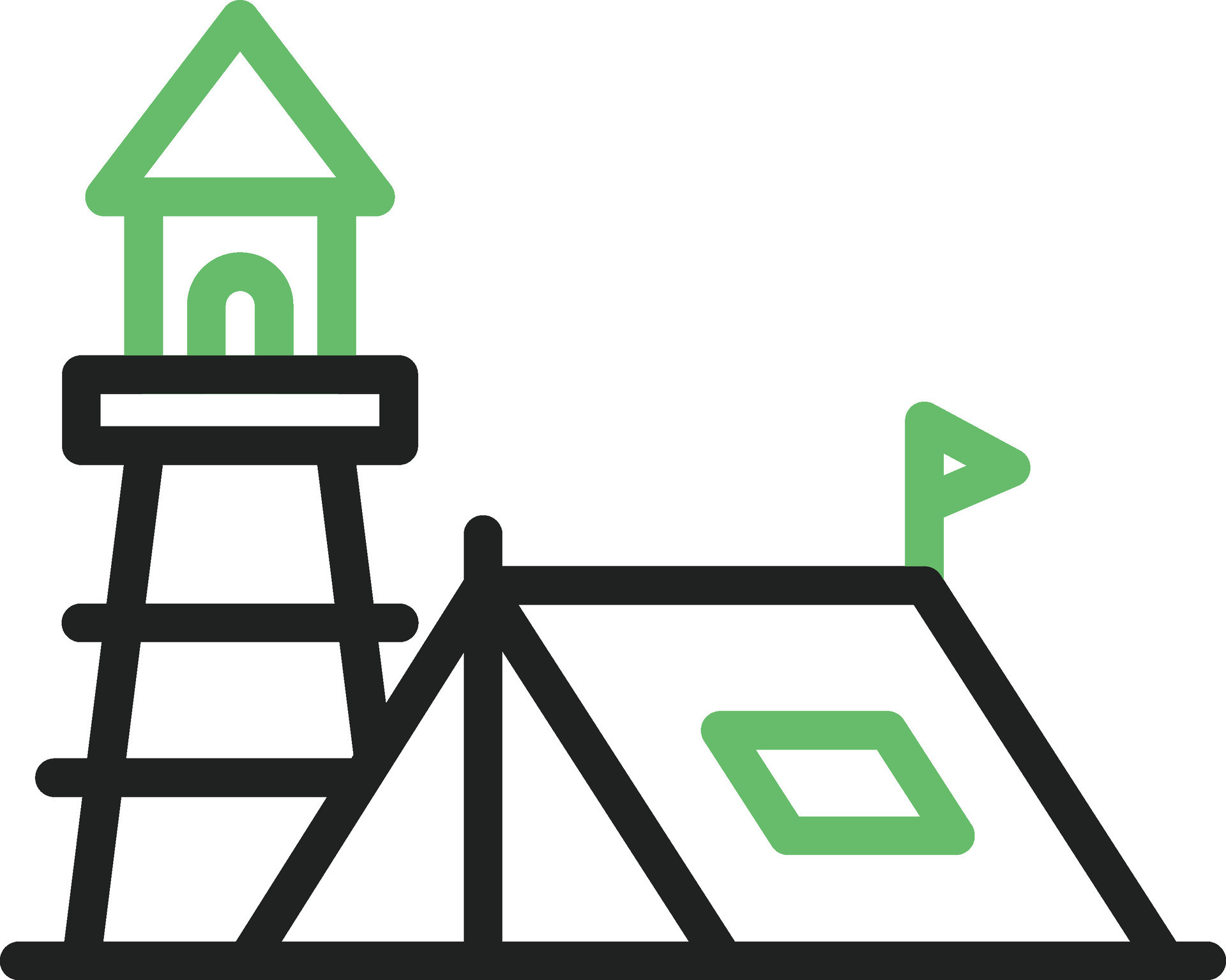 Military Base icon vector image. Suitable for mobile apps, web apps and print media. 26319406 ...