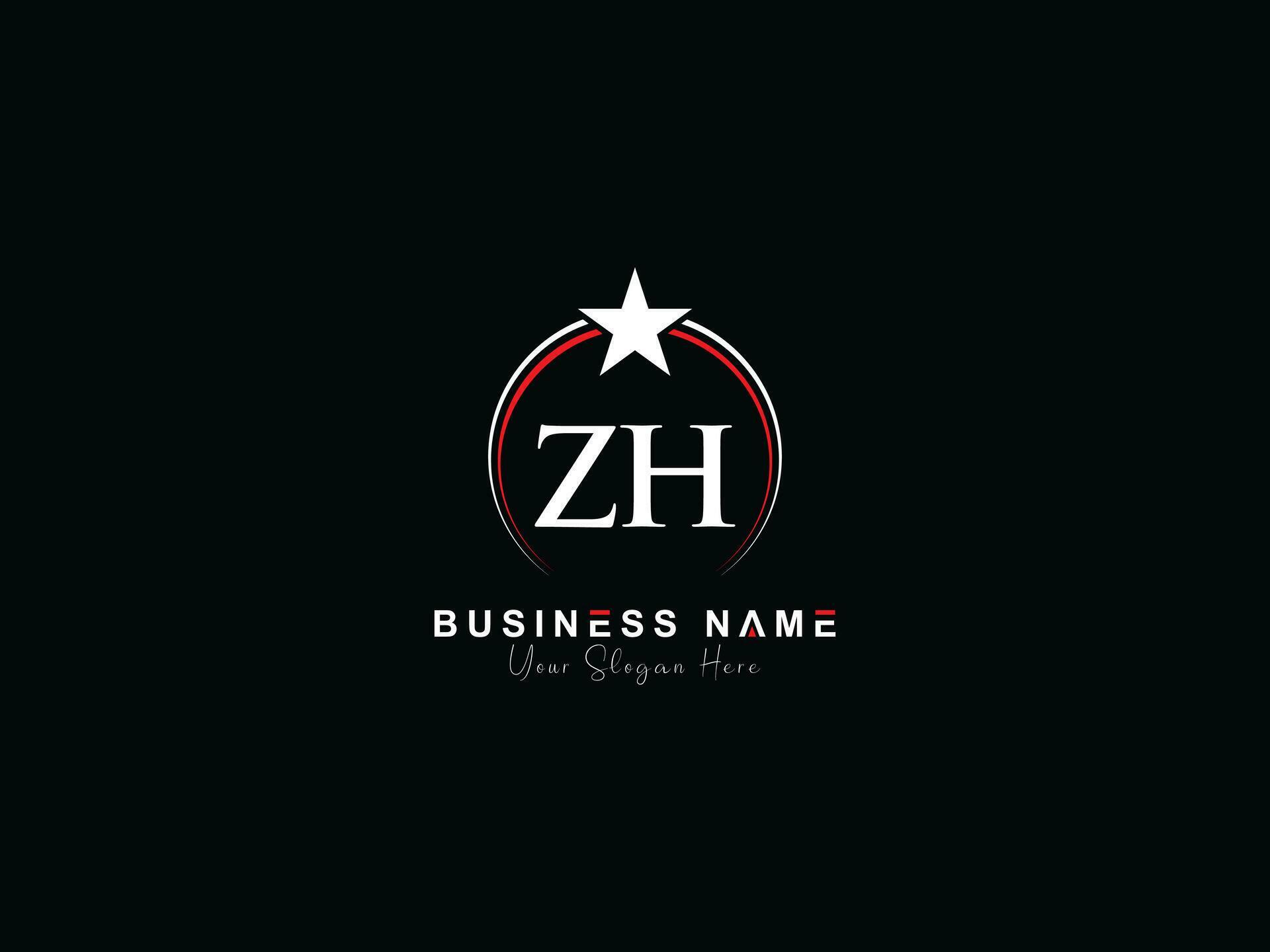 Creative Circle Zh Royal Star Logo, Minimalist ZH Logo Letter Design For You 26320760 Vector Art ...