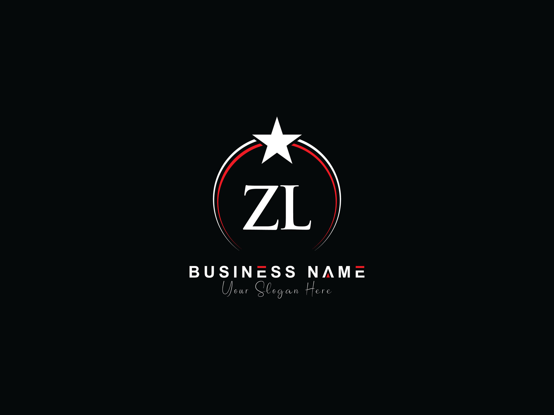 Creative Circle Zl Royal Star Logo, Minimalist ZL Logo Letter Design For You 26320787 Vector Art ...