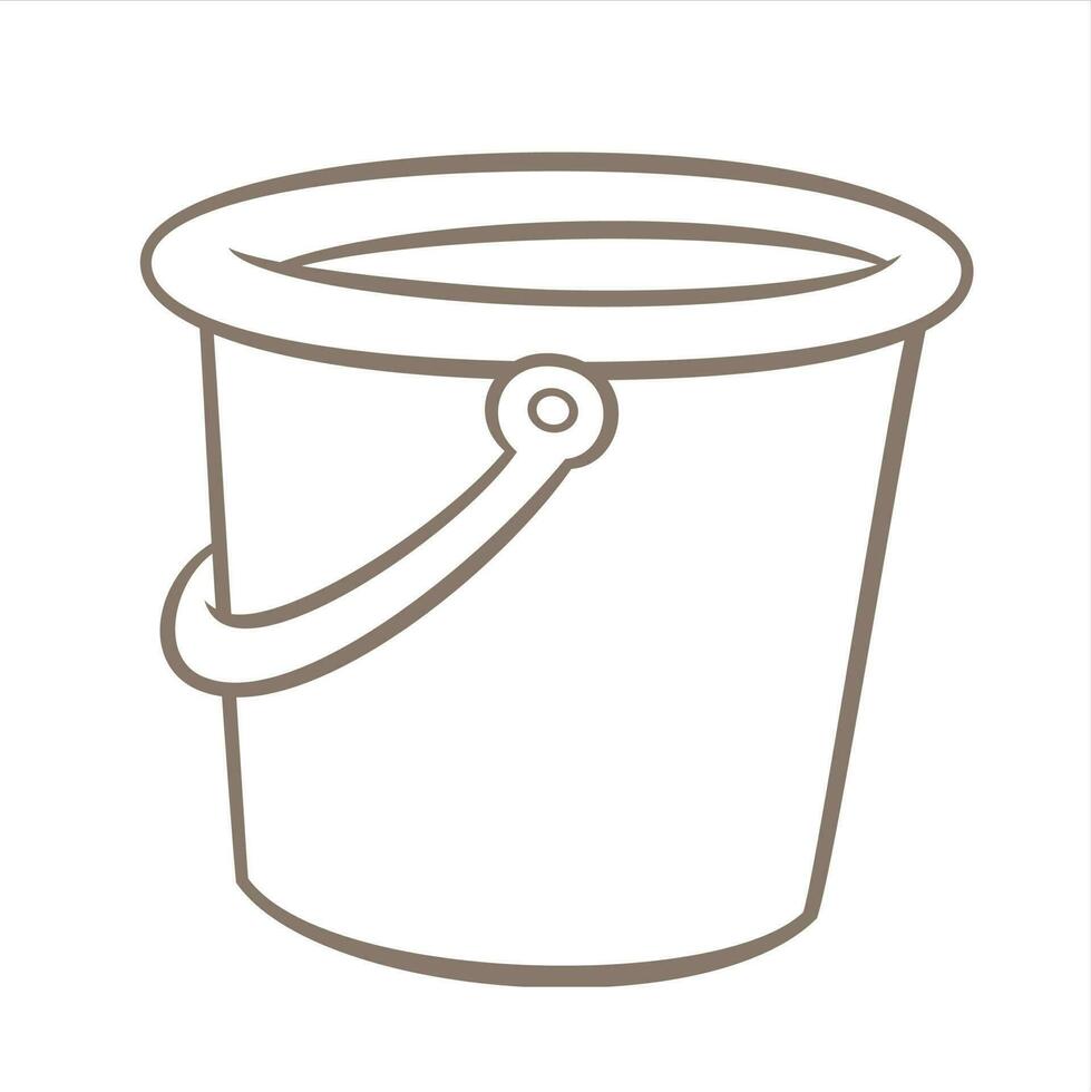 Cubeta Ilustración En Vector Línea Arte Dibujo Estilo 26321349 Vector En Vecteezy