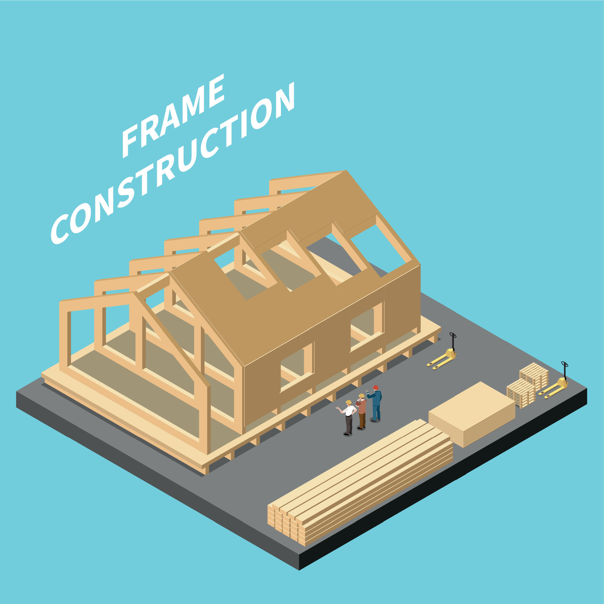 Modular Frame Building Isometric 26321434 Vector Art at Vecteezy