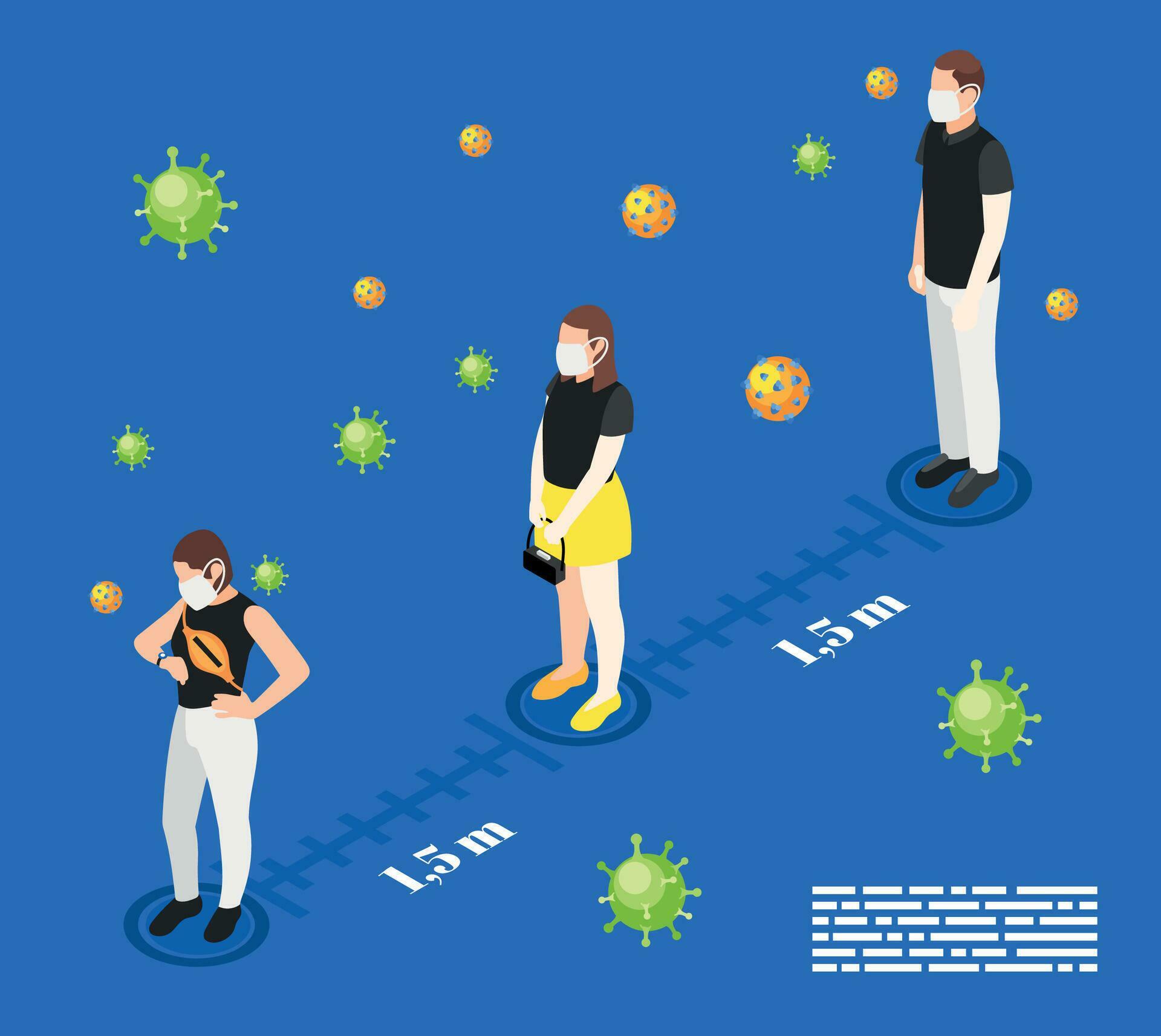 Queue Isometric Composition 26321443 Vector Art at Vecteezy