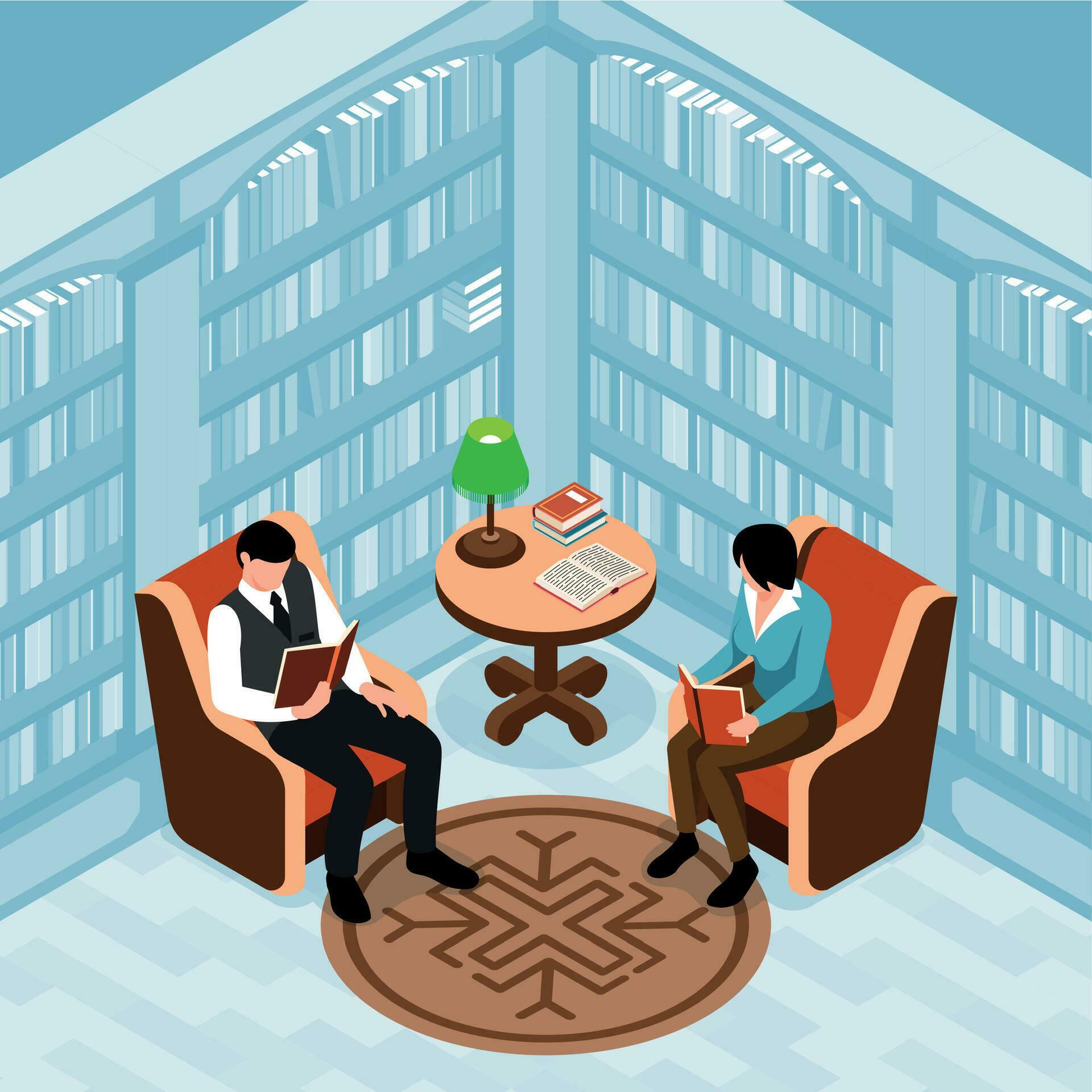 Book Reading Concept 26321626 Vector Art at Vecteezy