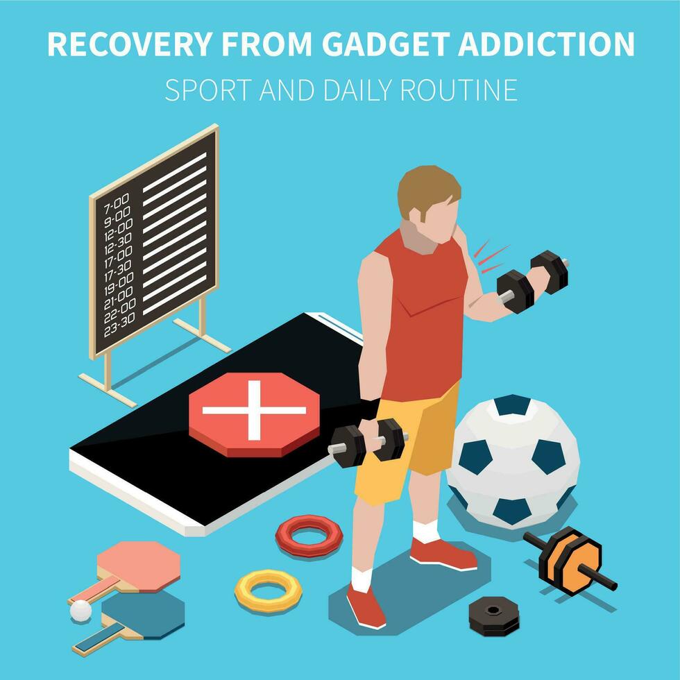 Gadget Addiction Isometric 26321651 Vector Art At Vecteezy 5871