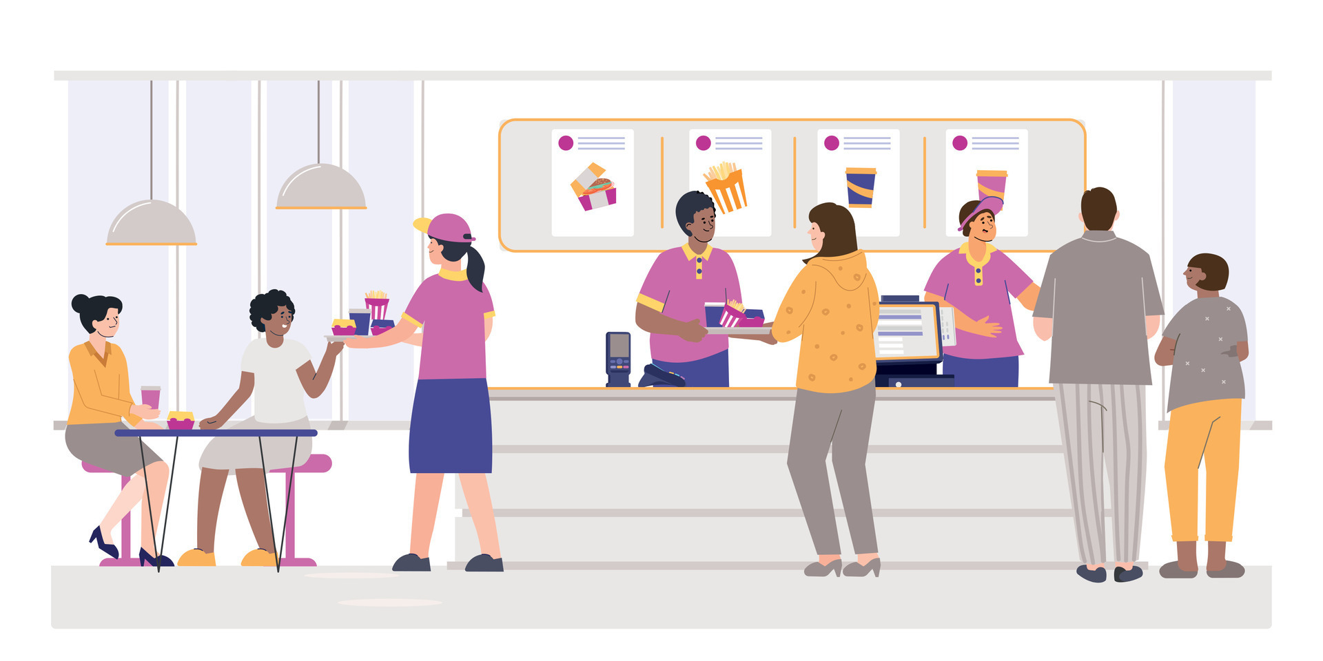 Fast Food Restaurant Composition 26322167 Vector Art at Vecteezy Fast Food Restaurant Composition 26322167 Vector Art at Vecteezy