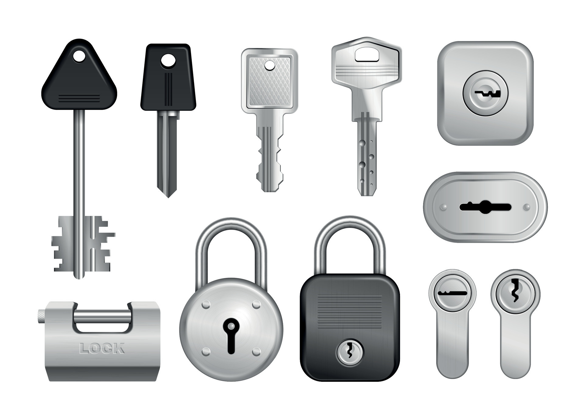 Realistic Keys Keyholes Padlocks Icon Set 26322231 Vector Art at Vecteezy Realistic Keys Keyholes Padlocks Icon Set 26322231 Vector Art at Vecteezy