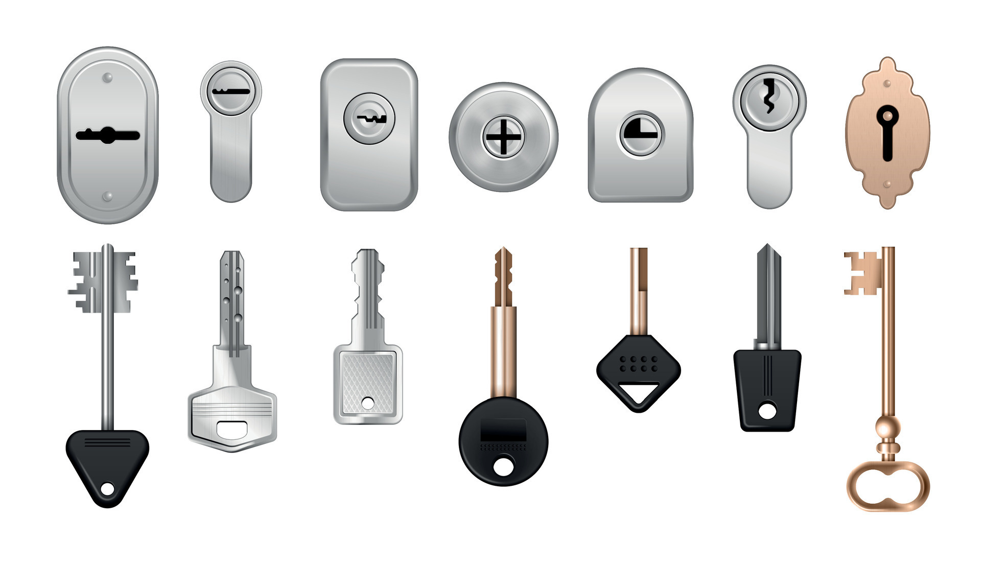 Realistic Keys Keyholes Door Locks Icon Set 26322283 Vector Art at Vecteezy Realistic Keys Keyholes Door Locks Icon Set 26322283 Vector Art at Vecteezy