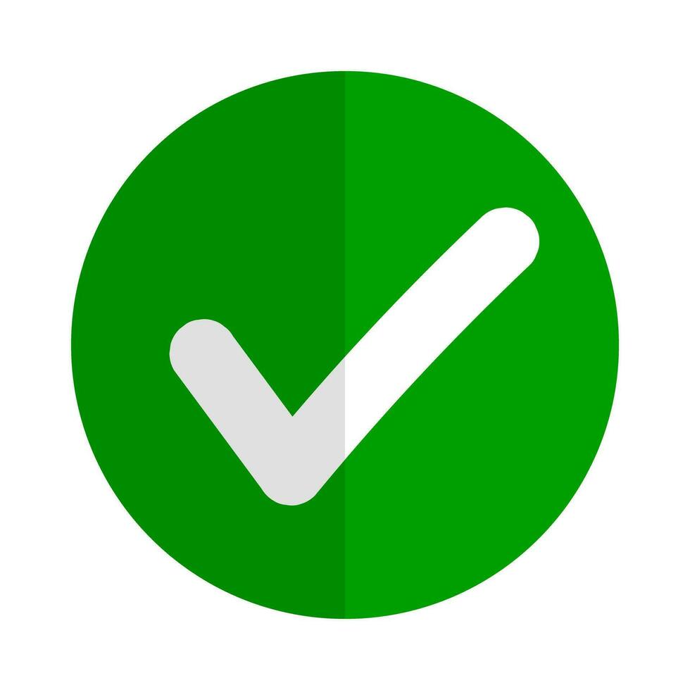 Modern circle green check mark. Vector. 26322745 Vector Art at Vecteezy