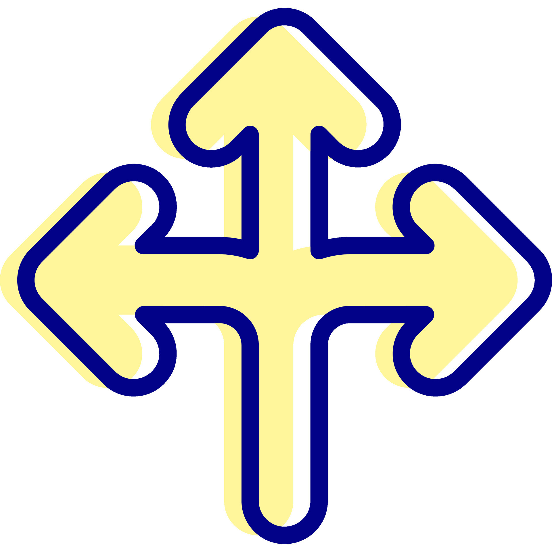 multiple split arrow vector icon 26323077 Vector Art at Vecteezy