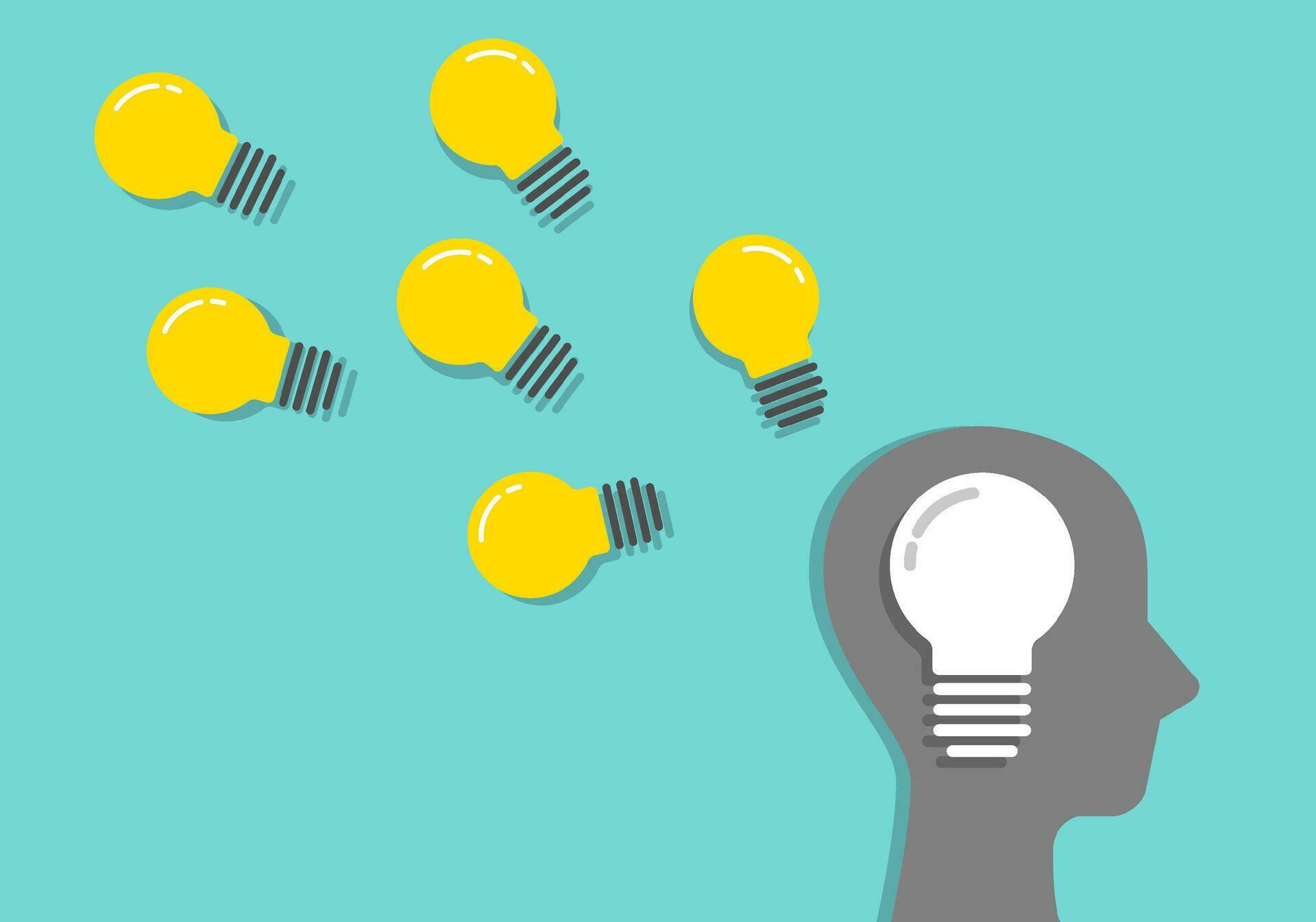 Head Sign With Light Bulb Problem Resolve Control Understand Question Mental Problem Solving