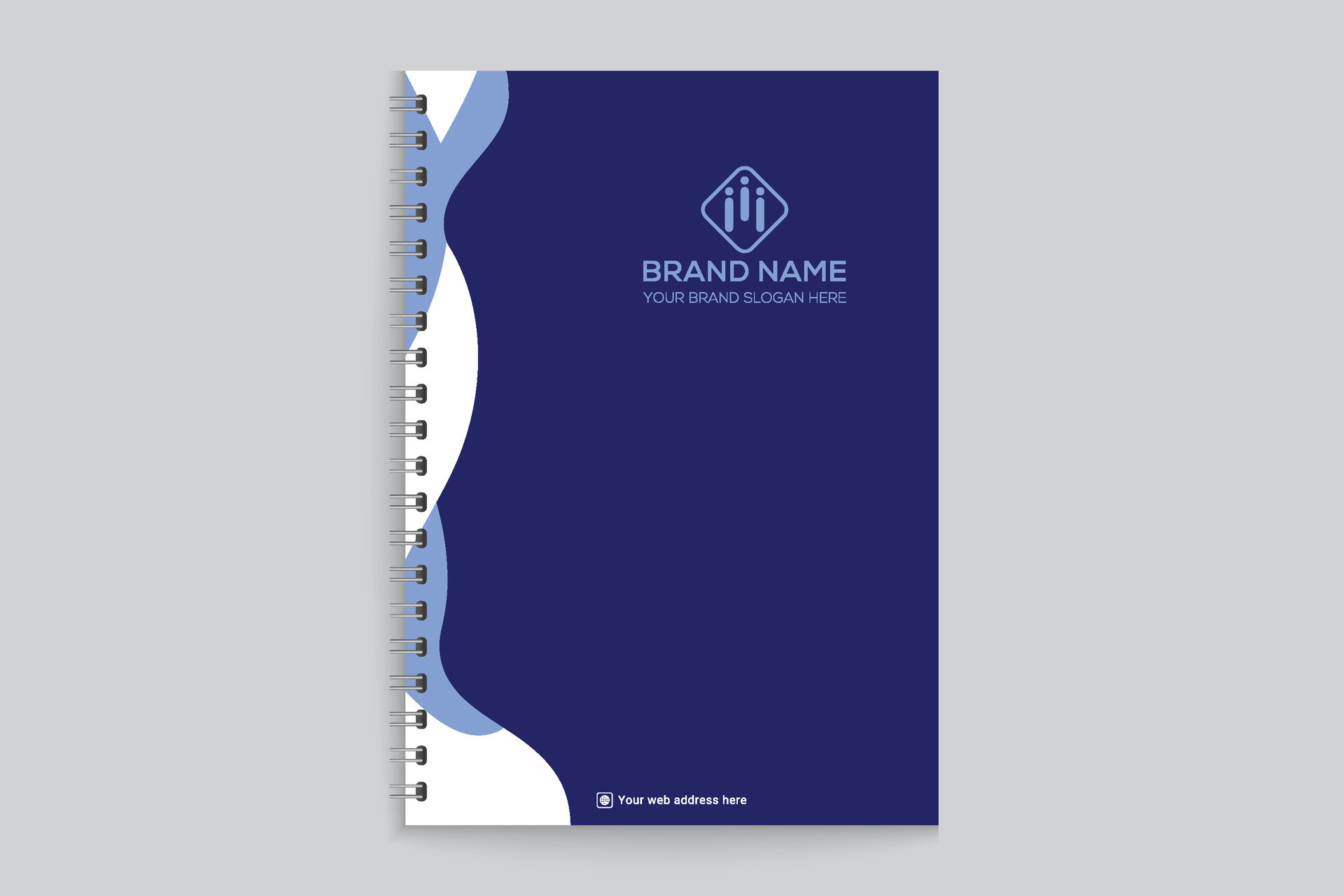 notebook cover design with blue color 26324737 Vector Art at Vecteezy