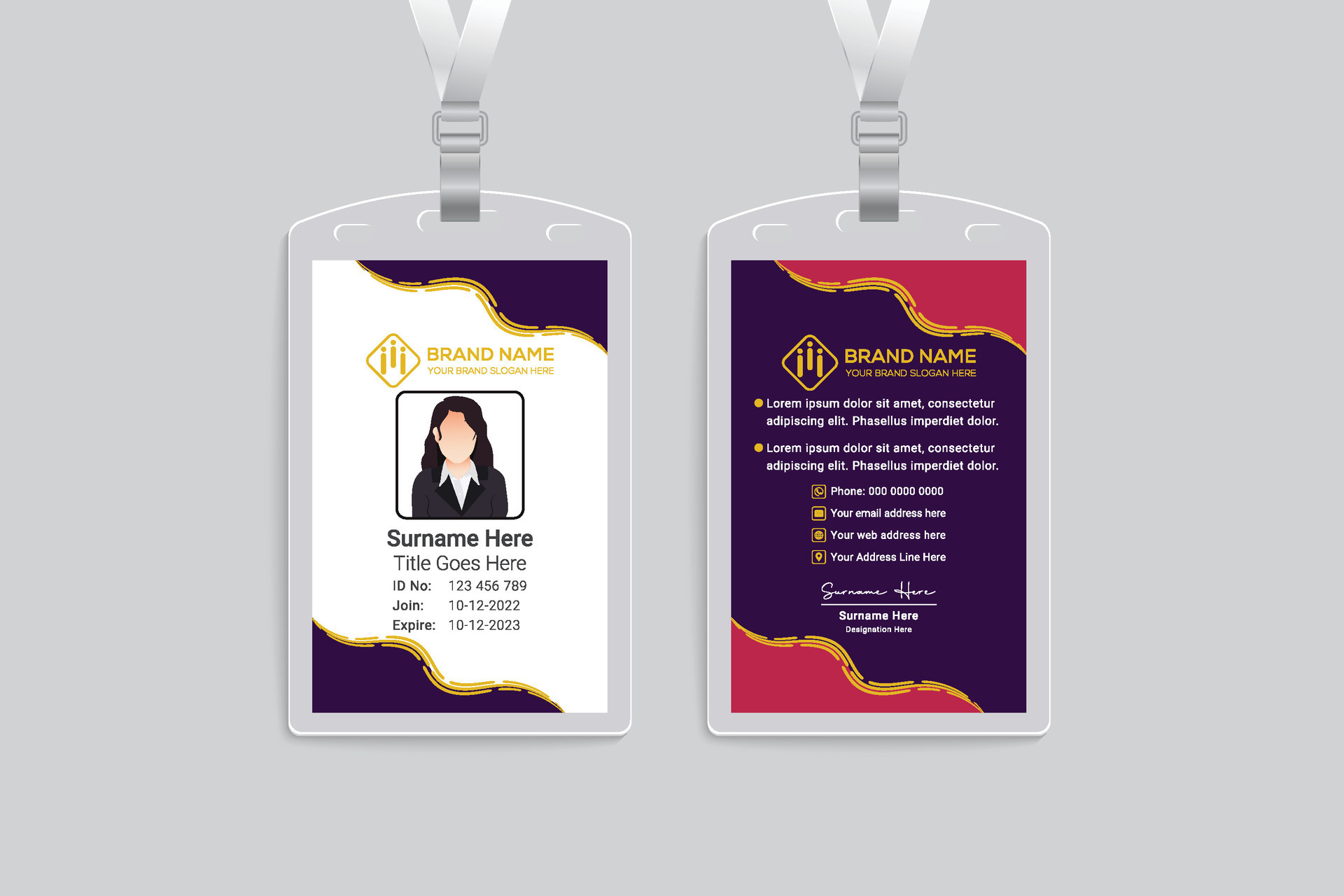 Corporate red and black color id card design 26324779 Vector Art at ... Corporate red and black color id card design 26324779 Vector Art at ...