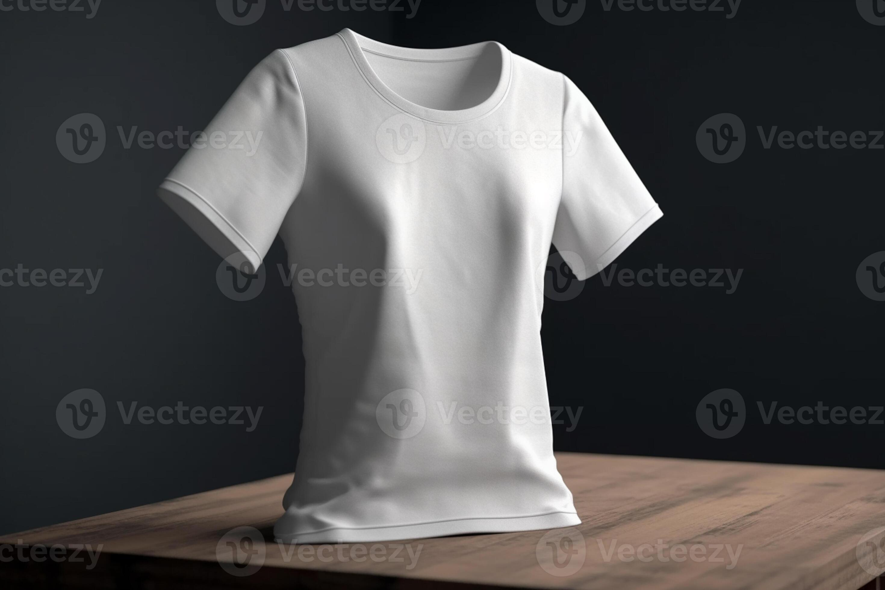 Effortlessly Chic, 3D Empty White T-Shirt Mockup with Simple Accents,3d ...