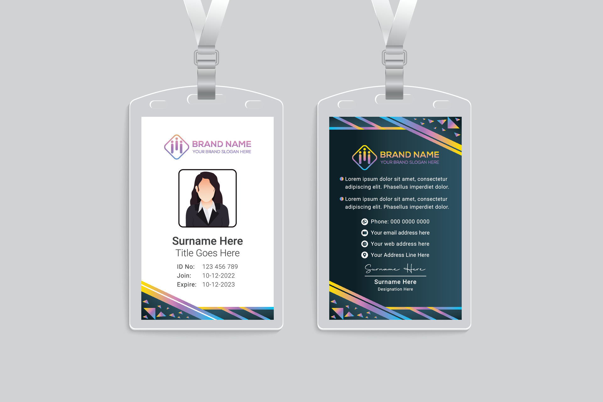 Stylish id card template 26325578 Vector Art at Vecteezy