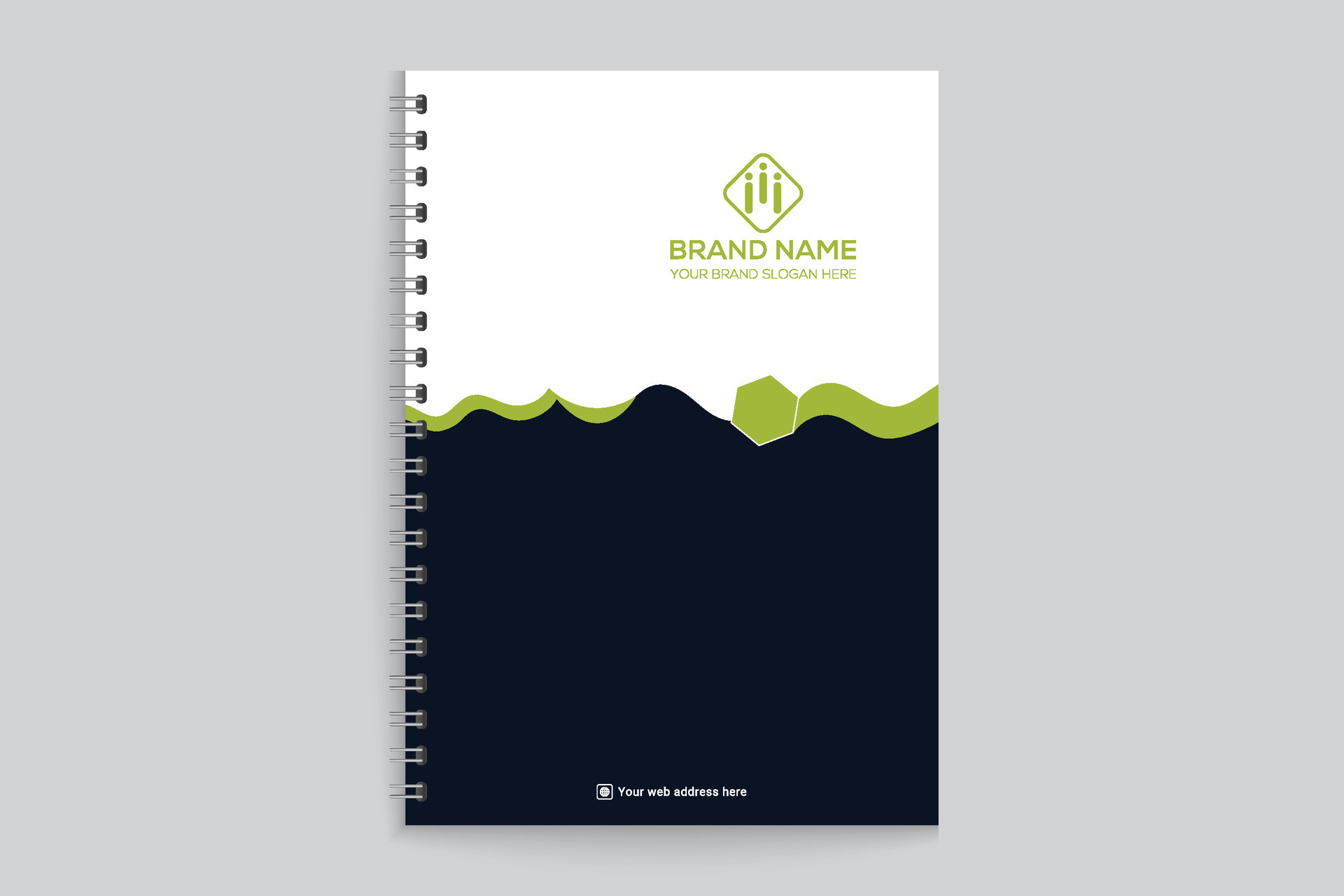 Corporate green color notebook cover design 26326235 Vector Art at Vecteezy