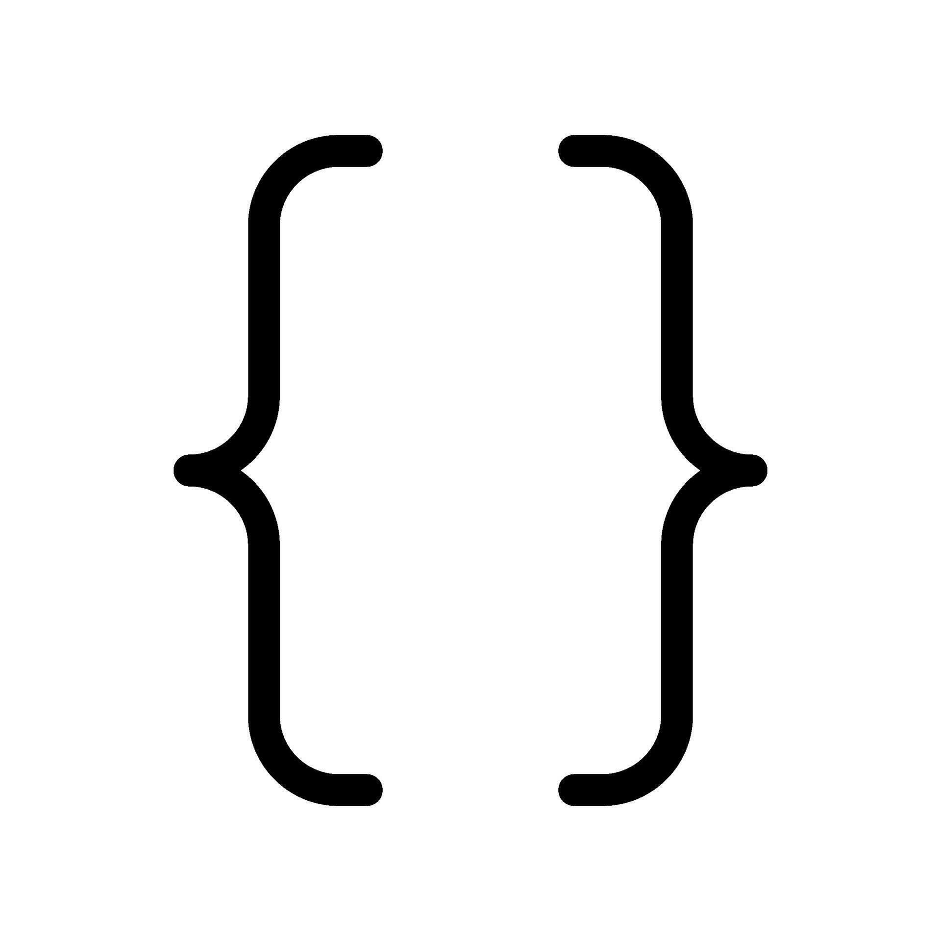 Brackets Icon Vector Symbol Design Illustration 26328870 Vector Art at Vecteezy