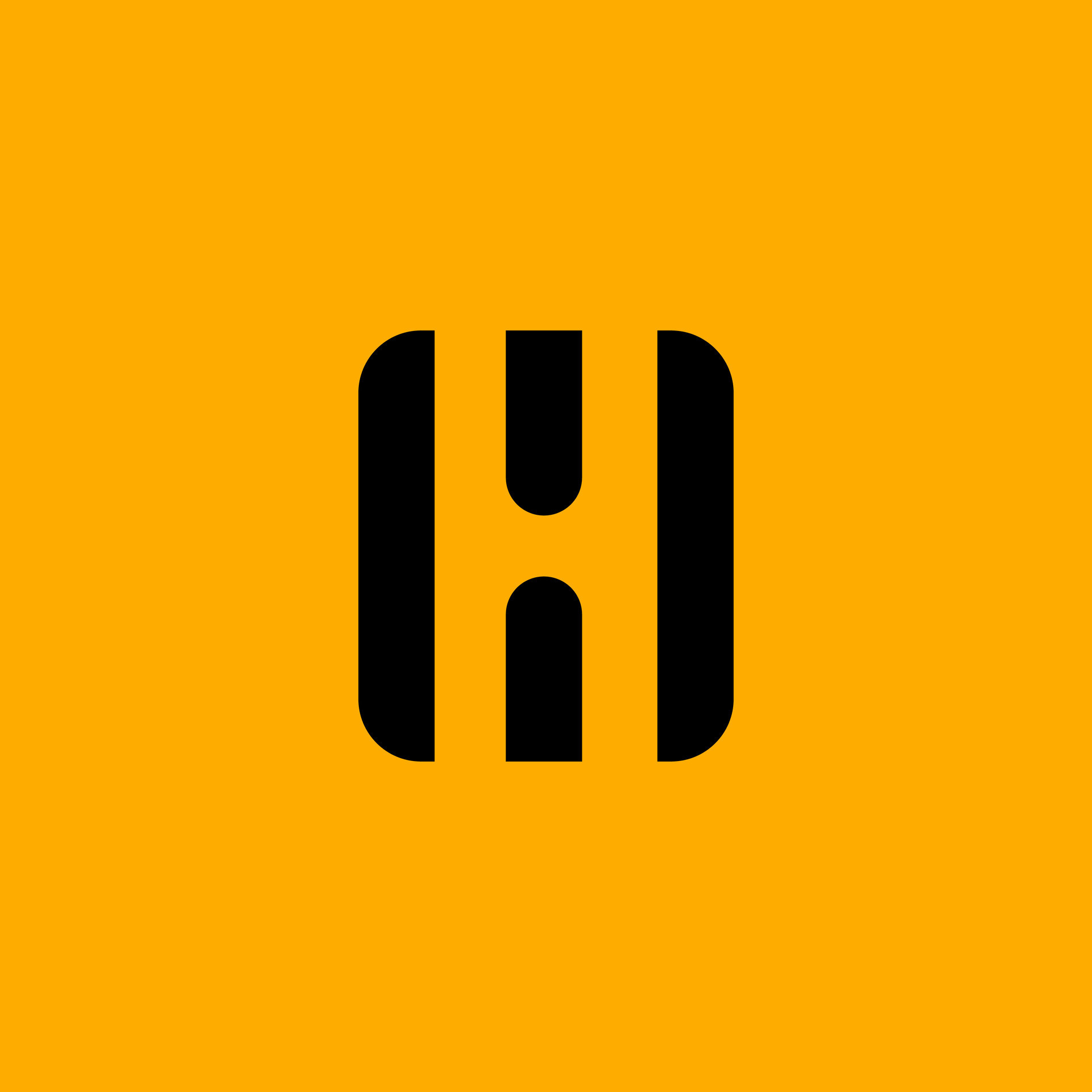 Clean modern creative H logo design with yellow background. Simple H Monogram logo design ...